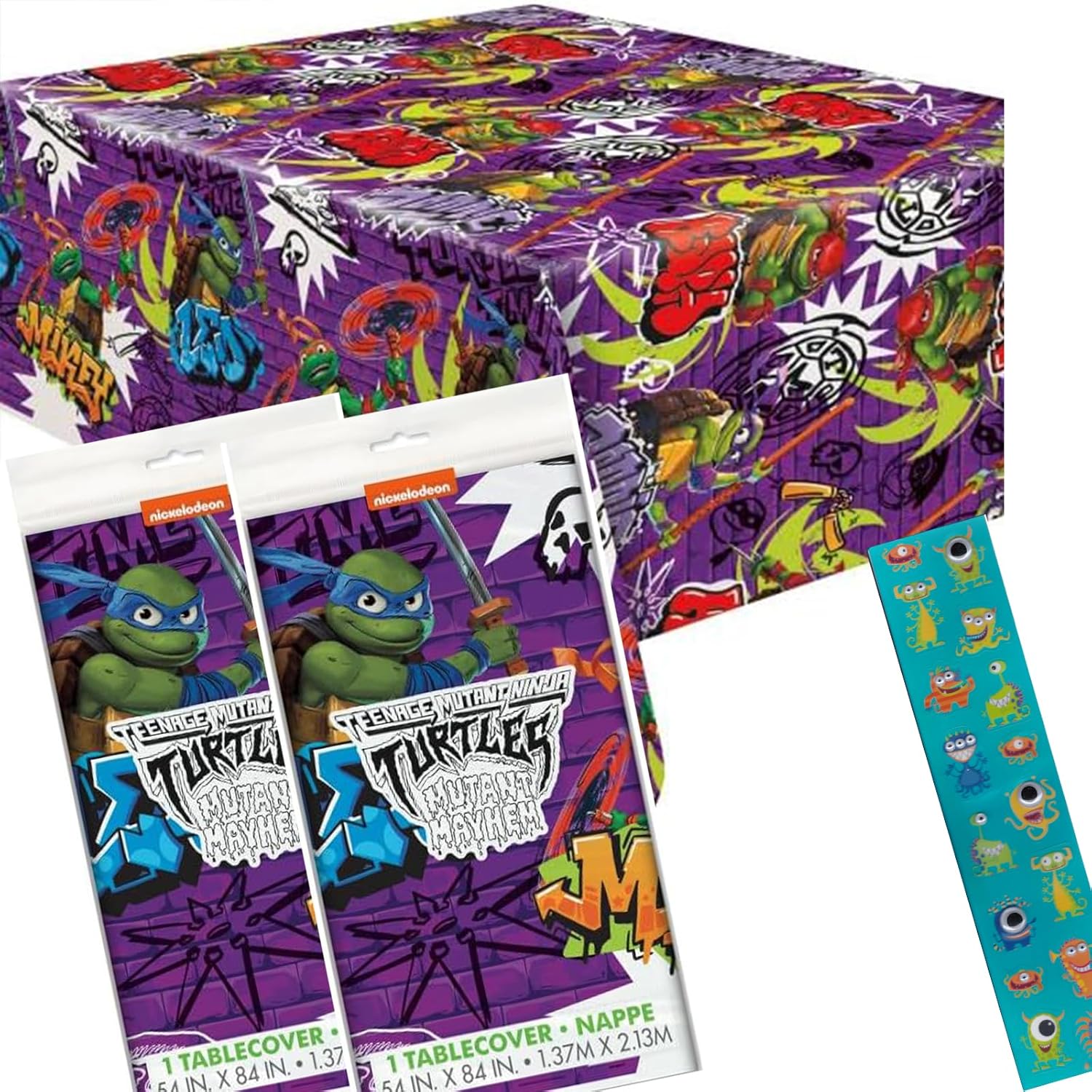 Amazon.com: Unique TMNT Birthday Party Supplies - Rectangular Table ...