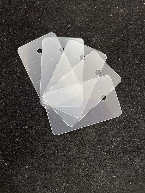 NC Plastic Tag Cards, Transparent Tag Cards for Display Rates (3cm*5cm ...
