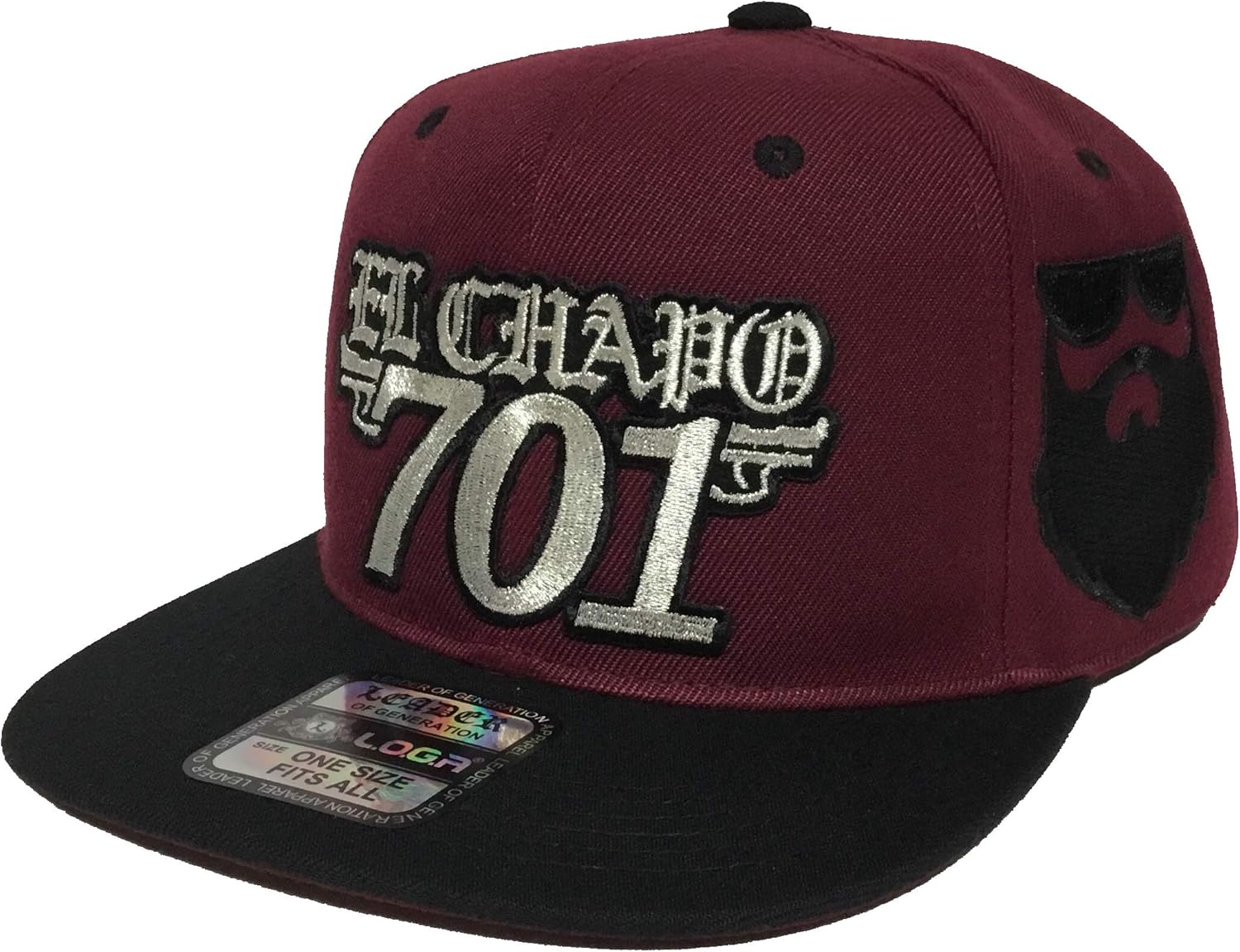 Mexico EL Chapo 701 Silver LA Barba AL LADO AL OTRO LADO HAT 3 Logos ...