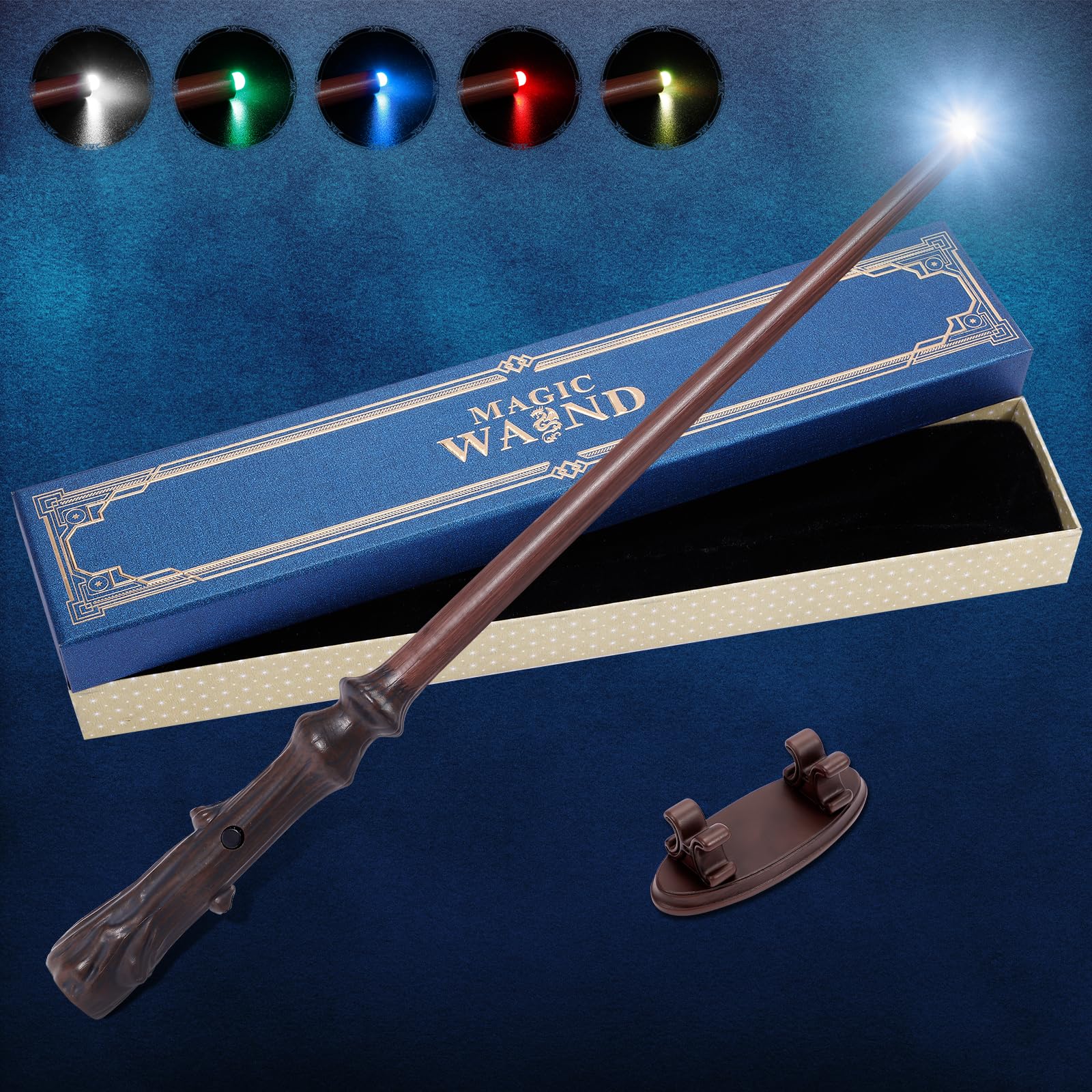 Amazon.com: CharmFields Light Up Magic Wizard Wand with 5 Static Light ...