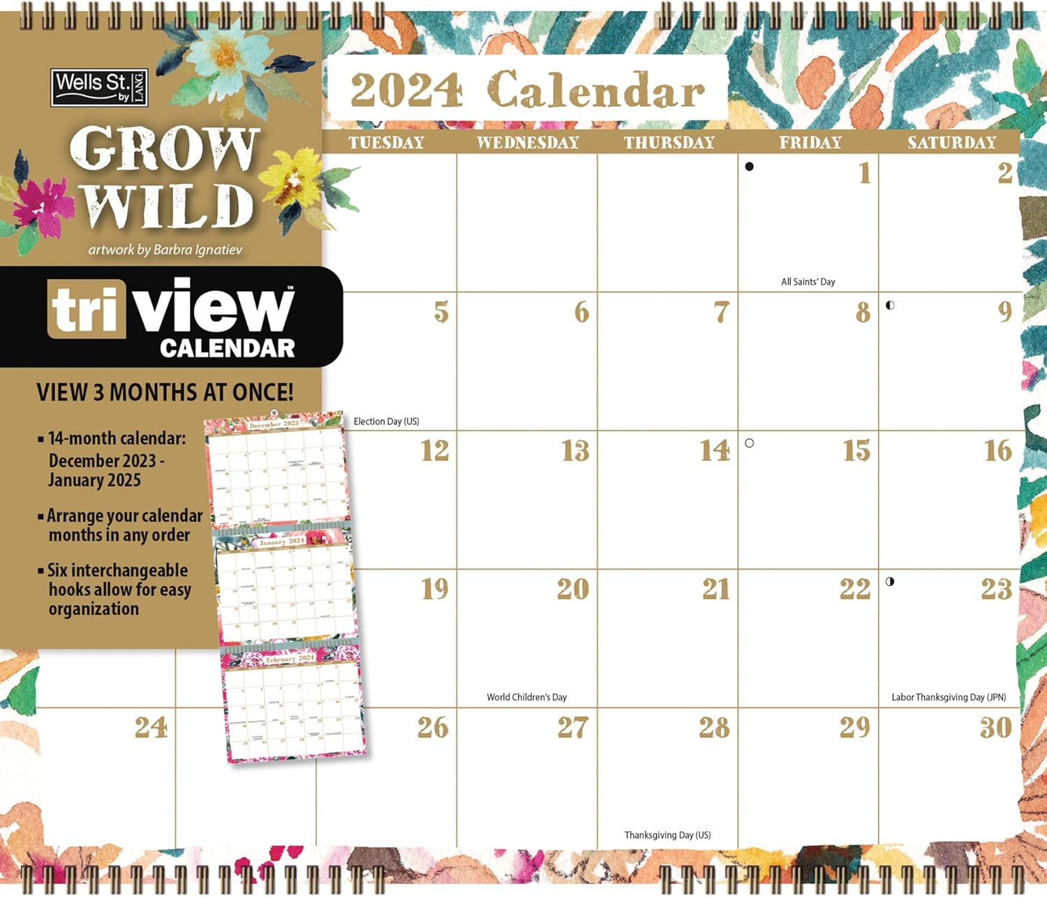 Amazon.com: WSBL Grow Wild 2024 Tri-View™ Calendar (24997003501 ...
