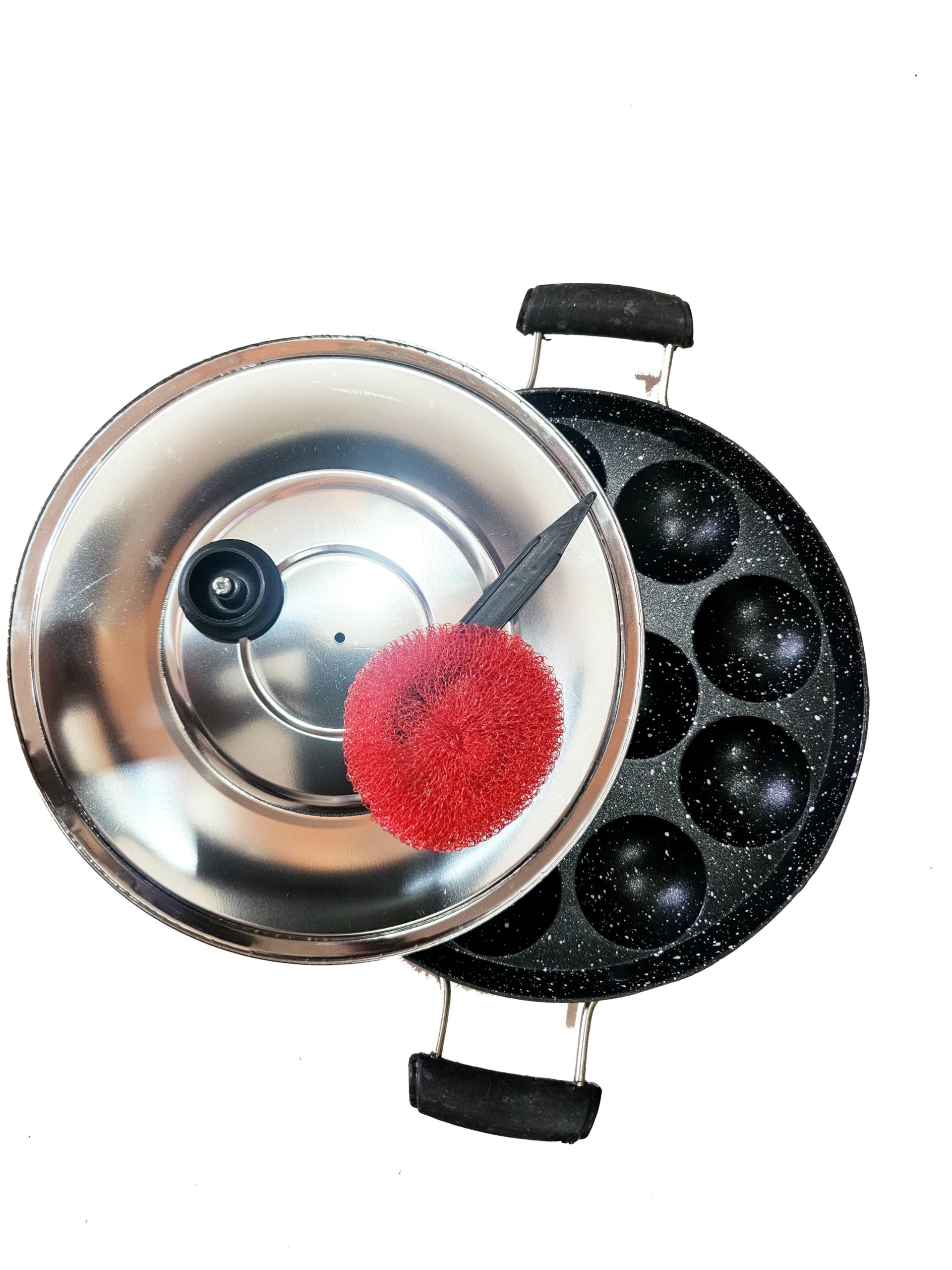 Amazon.com: Non-stick Appam Maker 12 Pits Appam Pan with Two Side ...