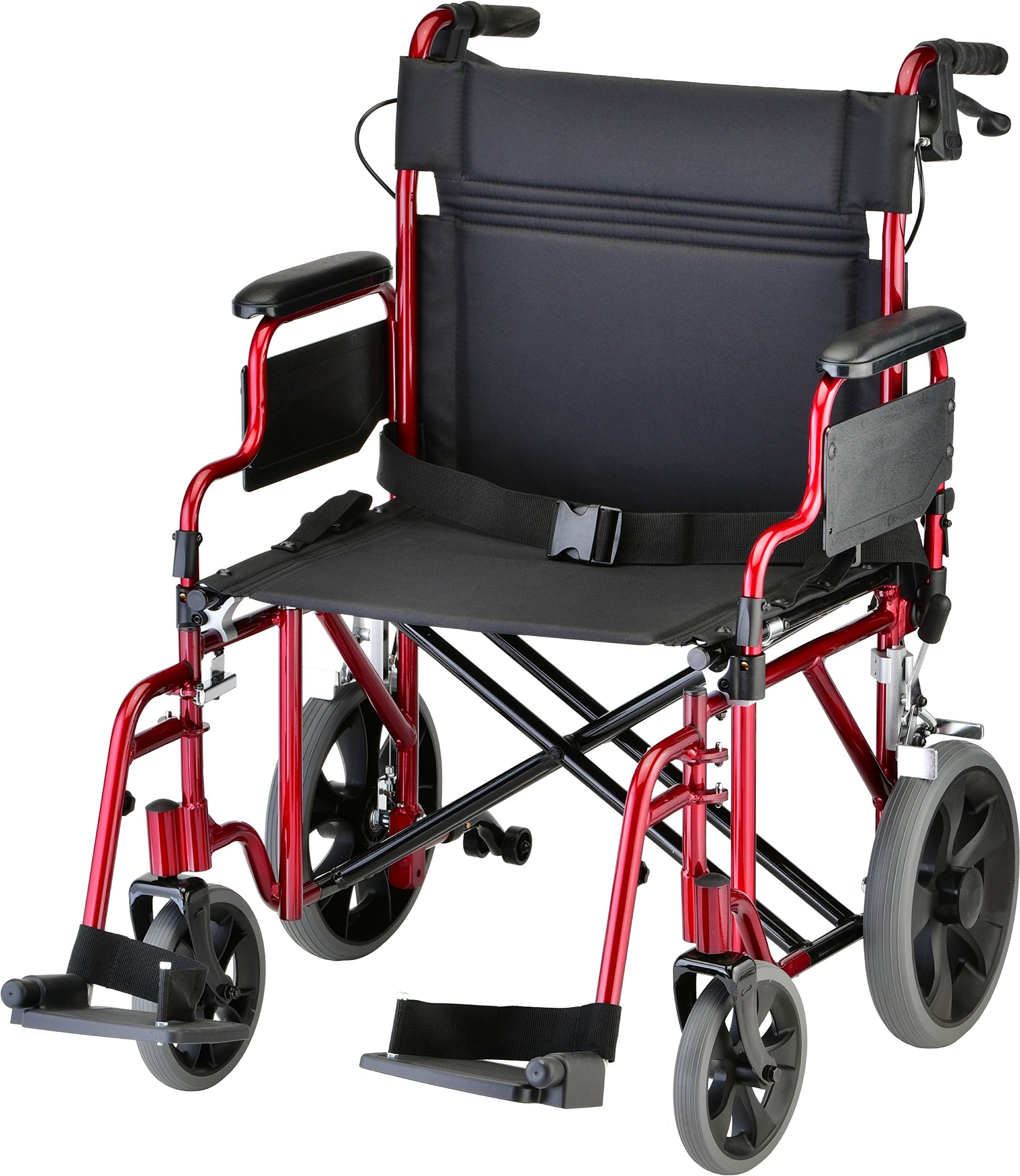 Amazon.com: NOVA Lightweight Transport Chair with Locking Hand Brakes ...