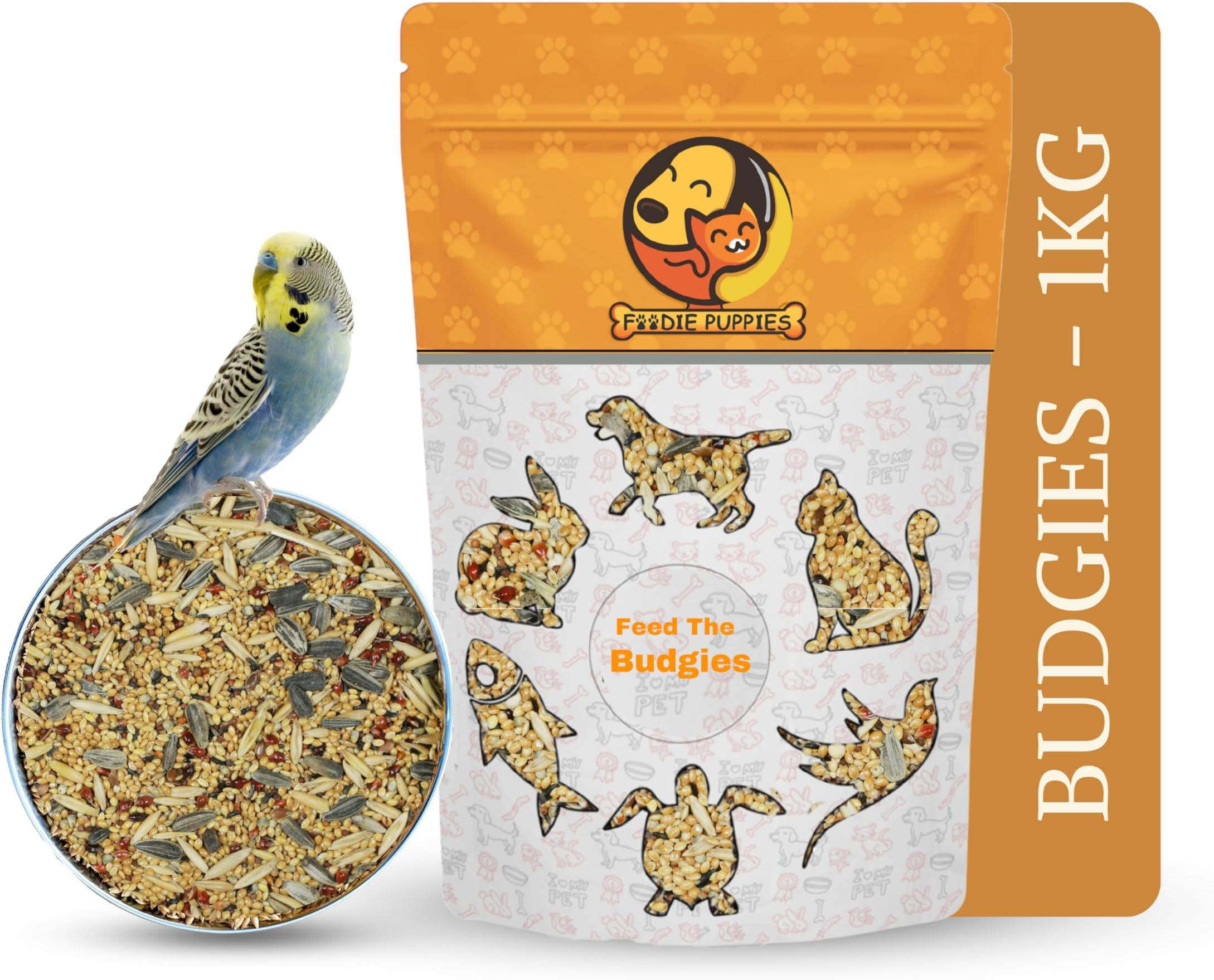 Buy Foodie Puppies Bird Food for Budgies - (1Kg, Pouch) | Natural ...