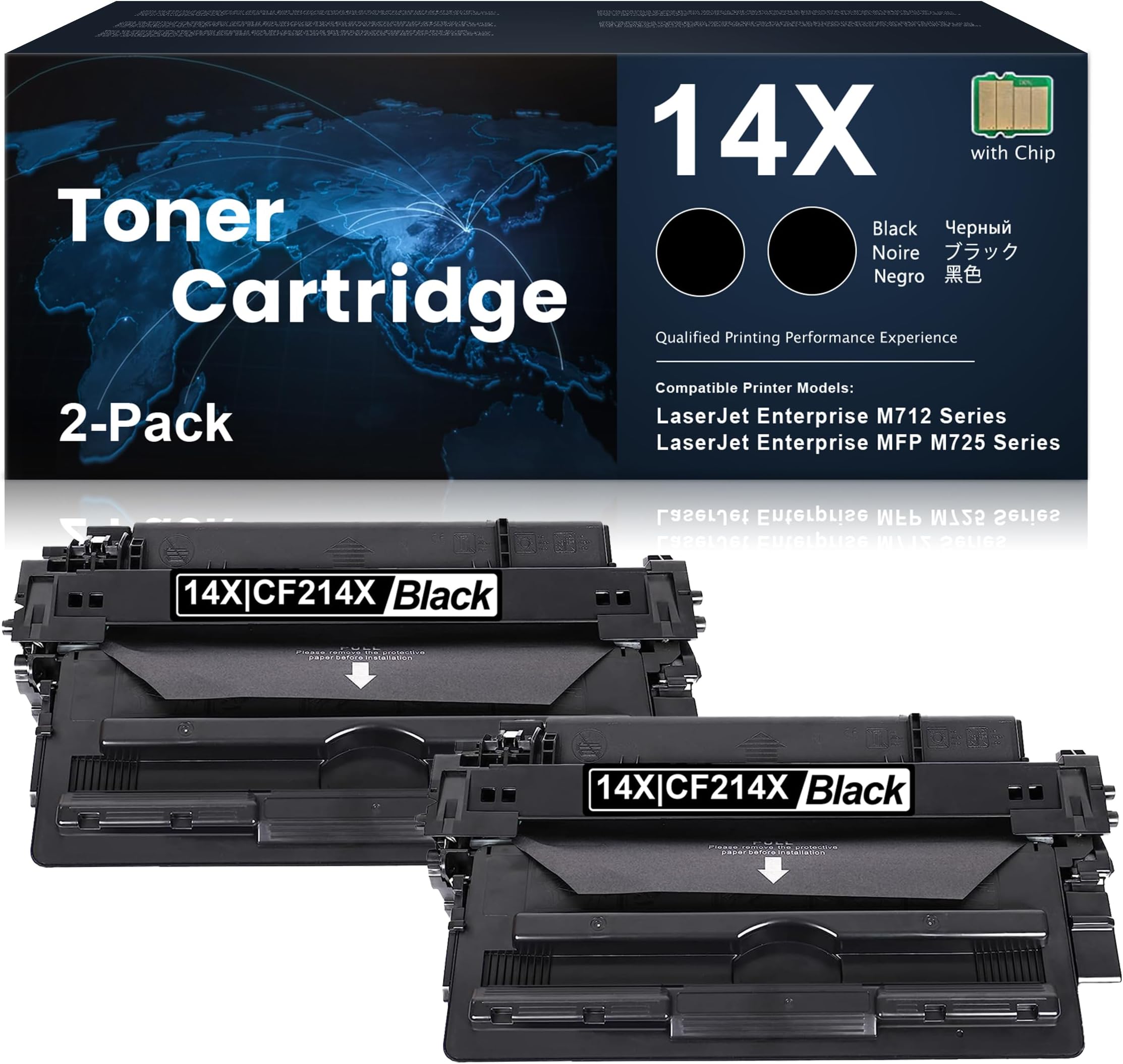Amazon.com: CF214A 14A Black Toner Cartridge High Yield with CHIP 1 ...
