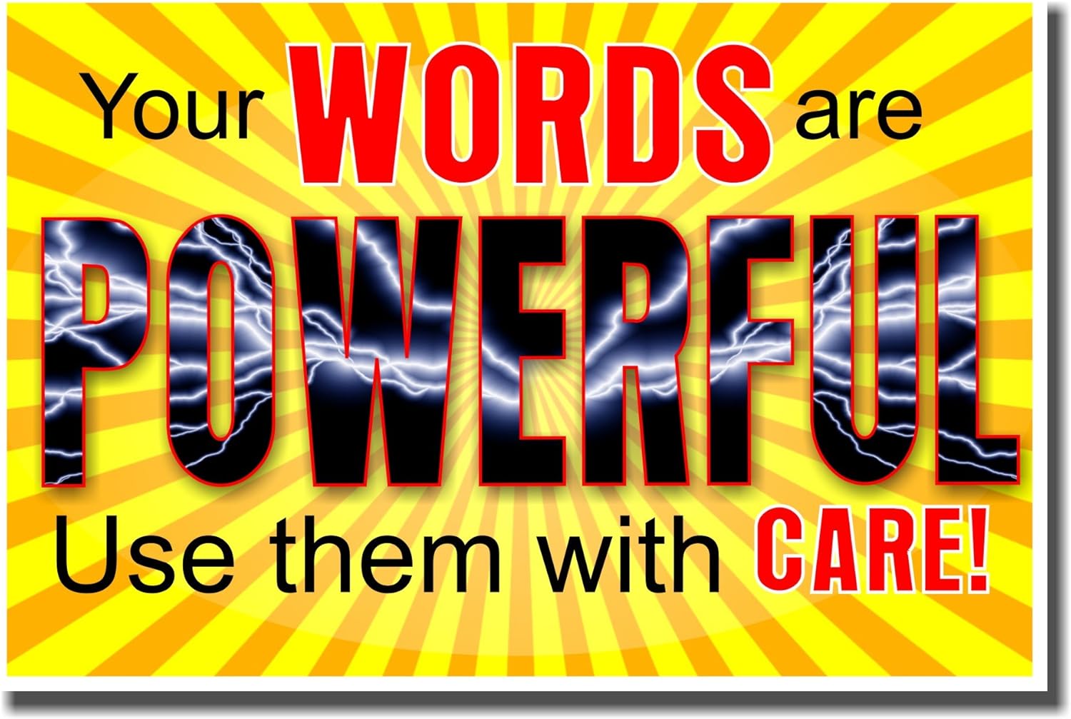 Amazon.com: Classroom Motivational Poster - Your Words Are Powerful ...