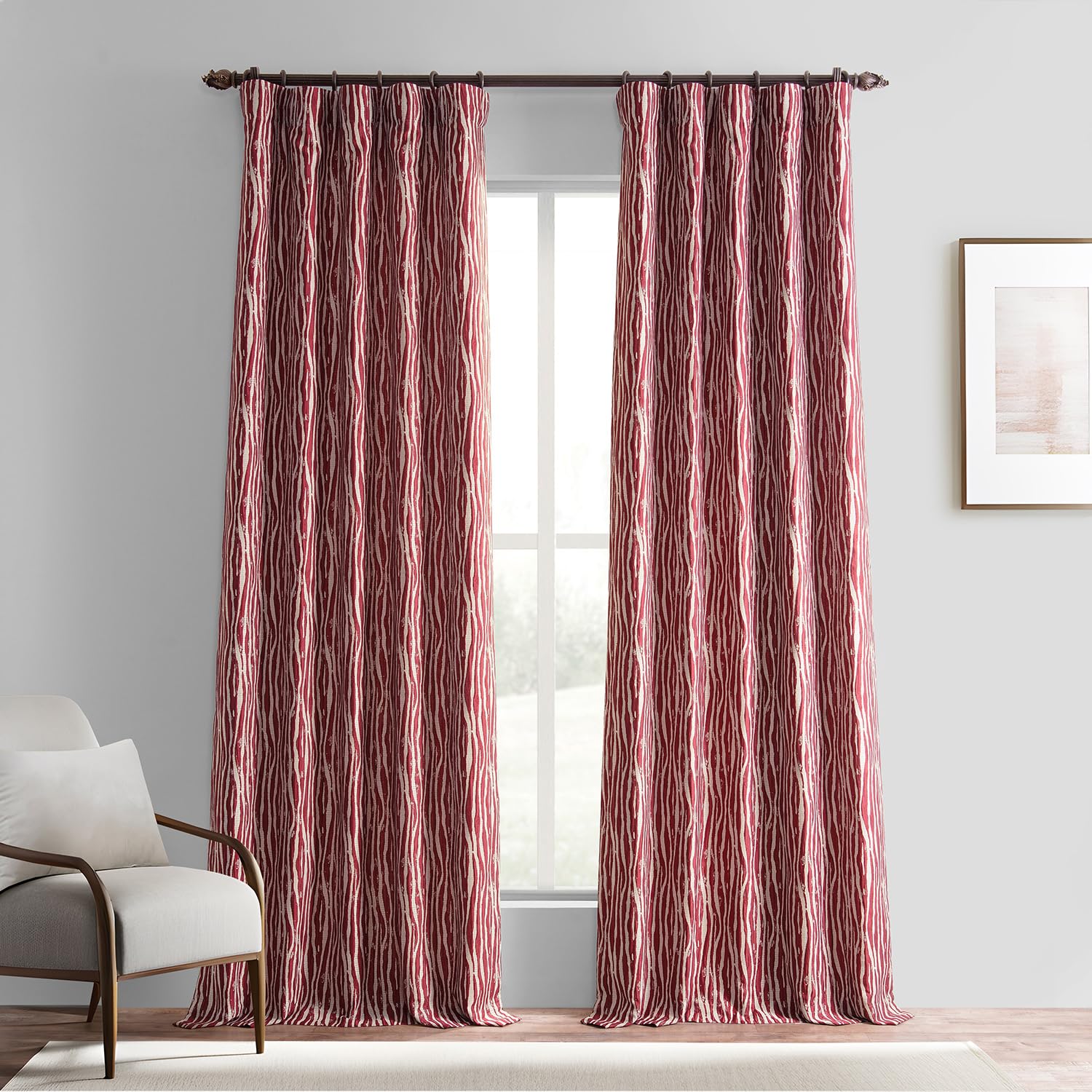 Amazon.com: HPD Half Price Drapes Tiger Stripe Faux Silk Jacquard Room ...