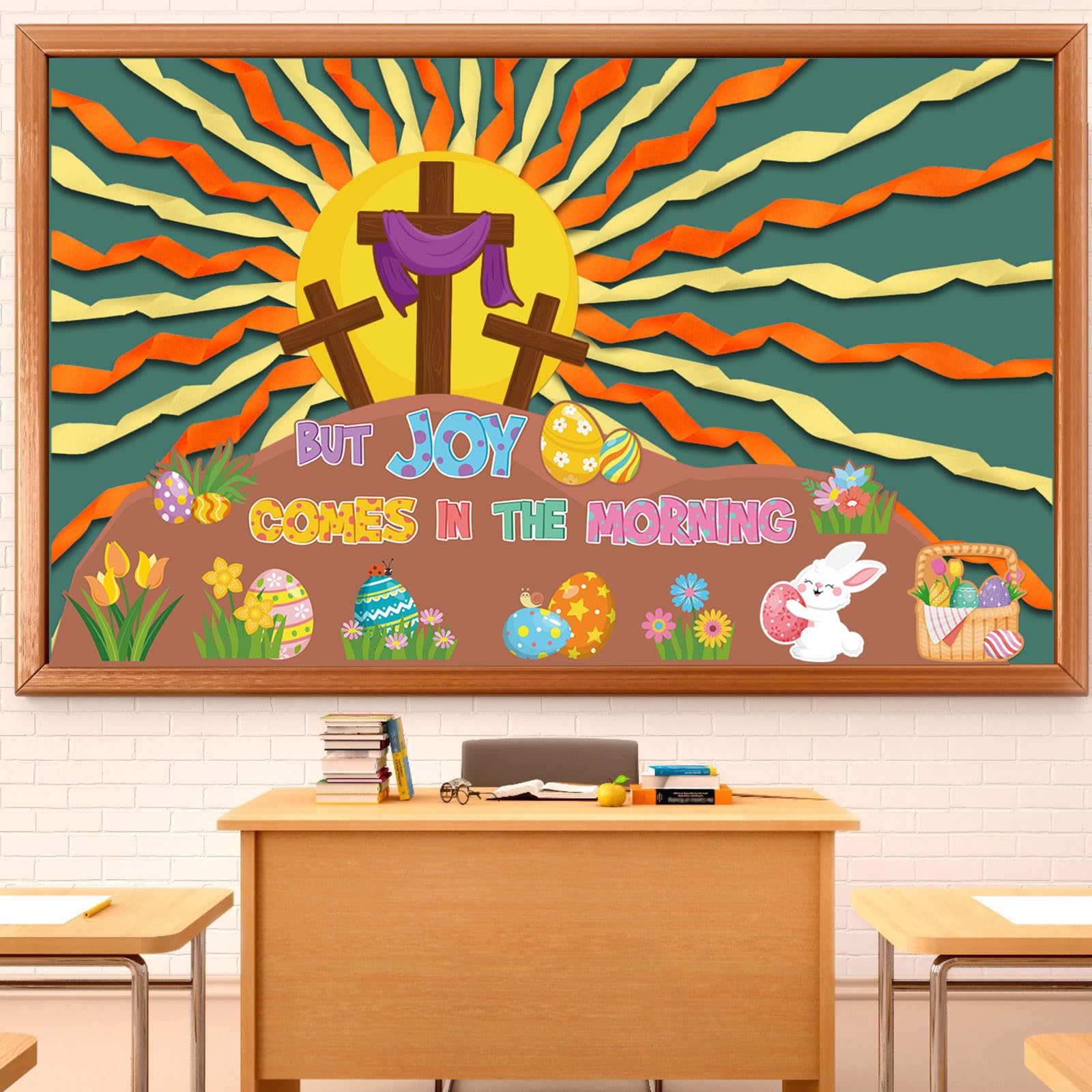 Amazon.com : Pasimy 23 Pcs Easter Bulletin Board Decoration Easter ...