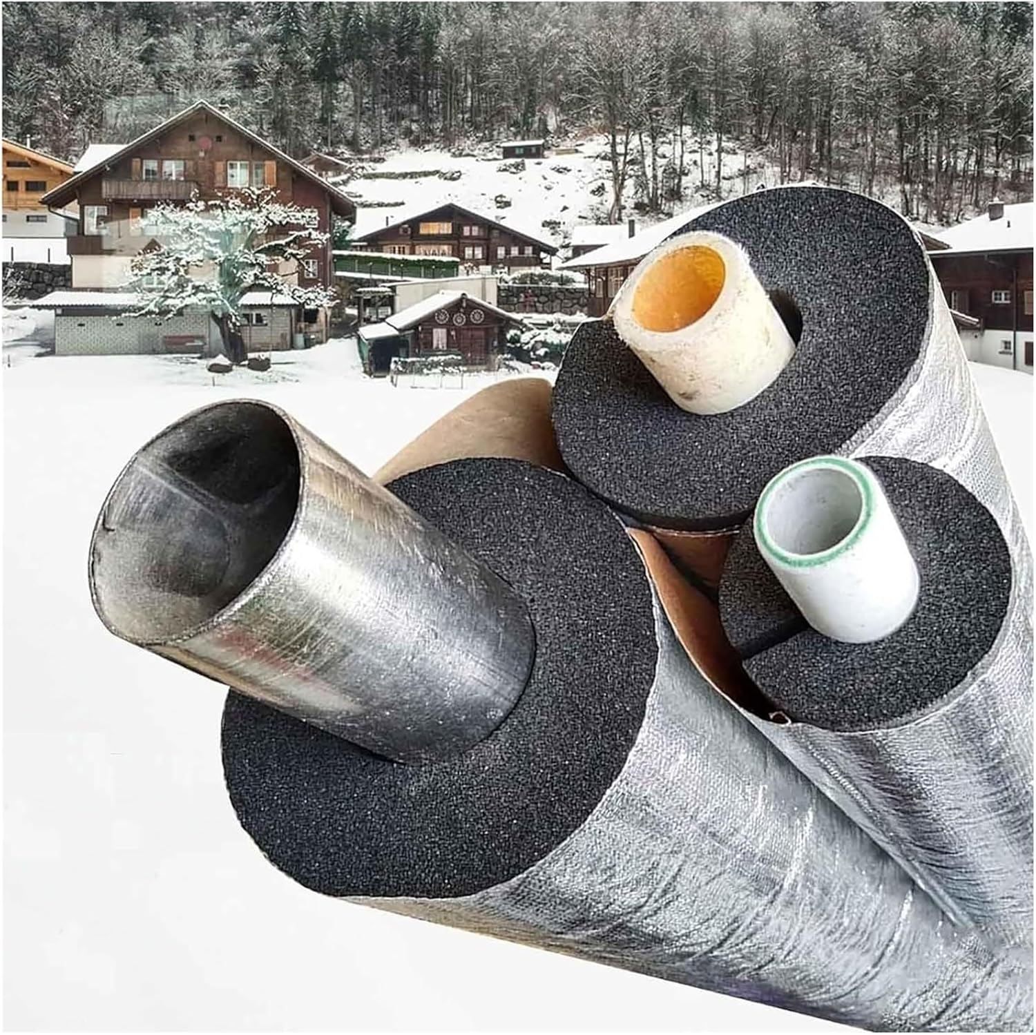 Aluminum Foil Foam Pipe, Winter Pipe Tubing Outdoor, Water Pipe ...
