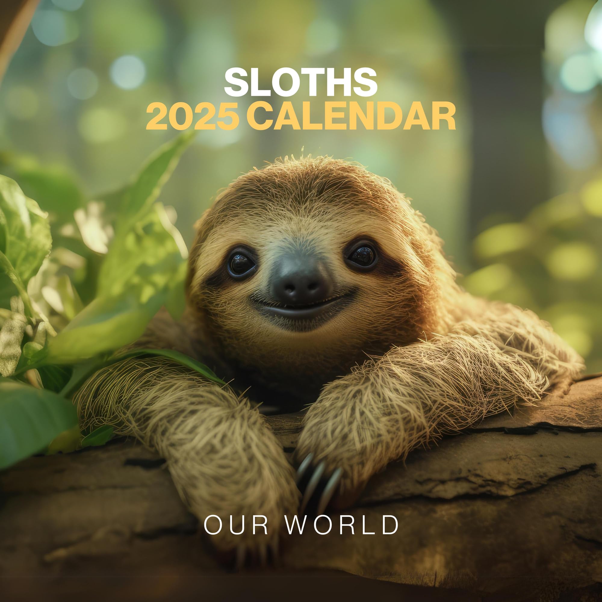 Amazon.com: Sloth Calendar 2025 - Large 12 Month 2025 Wall Calendar ...