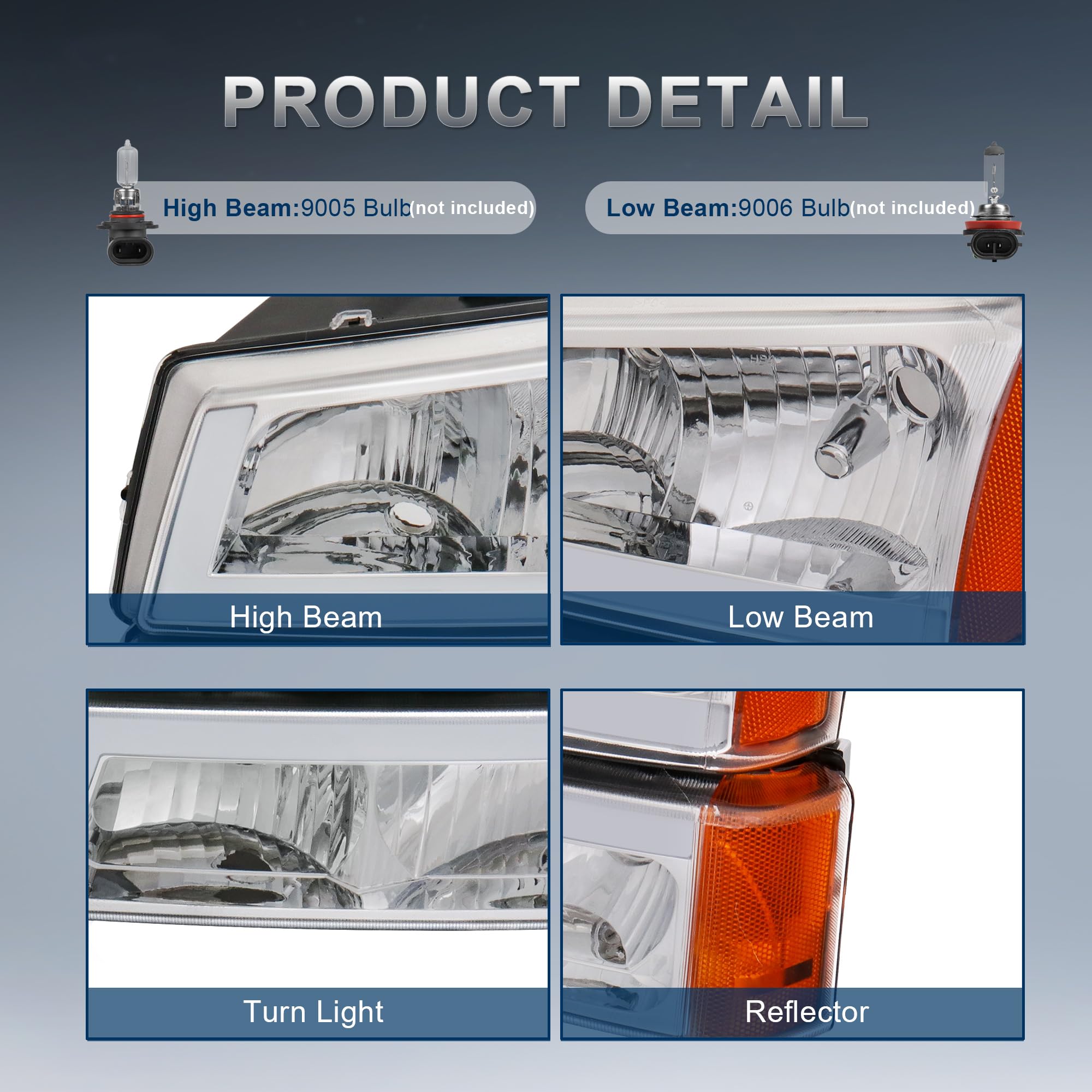 Snapklik.com : KUIPERAUTO Headlight Assembly Compatible