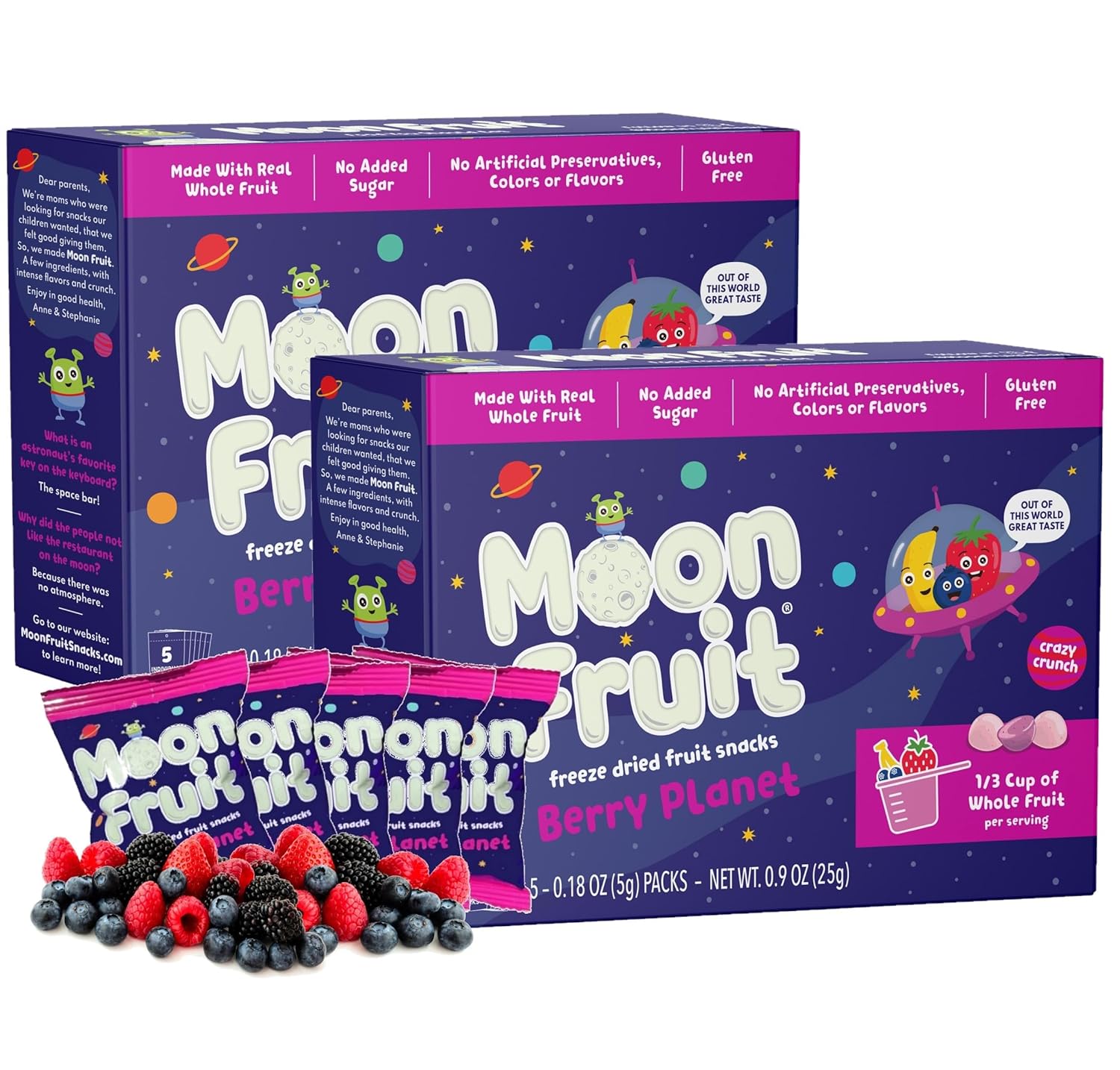 Amazon.com: Moon Fruit Freeze Dried Fruit Snacks for Kids 2 MULTIPACKS ...
