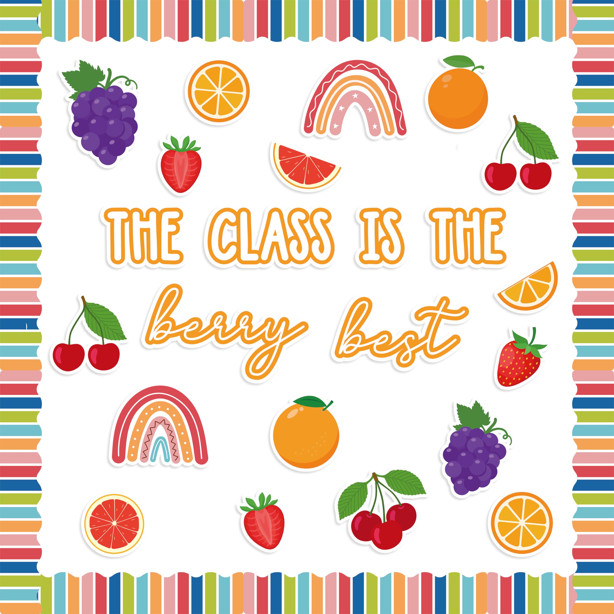 Amazon.com : CPicdn Back to School Berry Bulletin Board Decoration ...