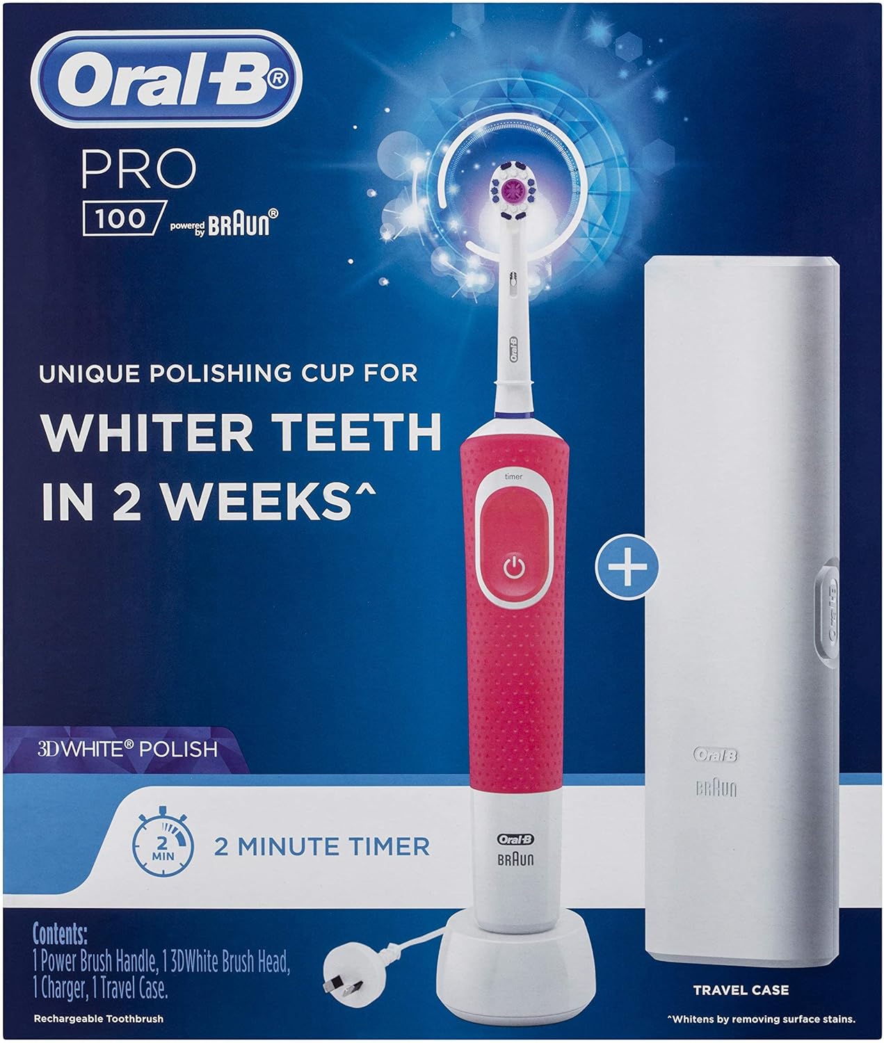 Oral-B Pro 100 3D White Polish Electric Toothbrush : Amazon.com.au ...