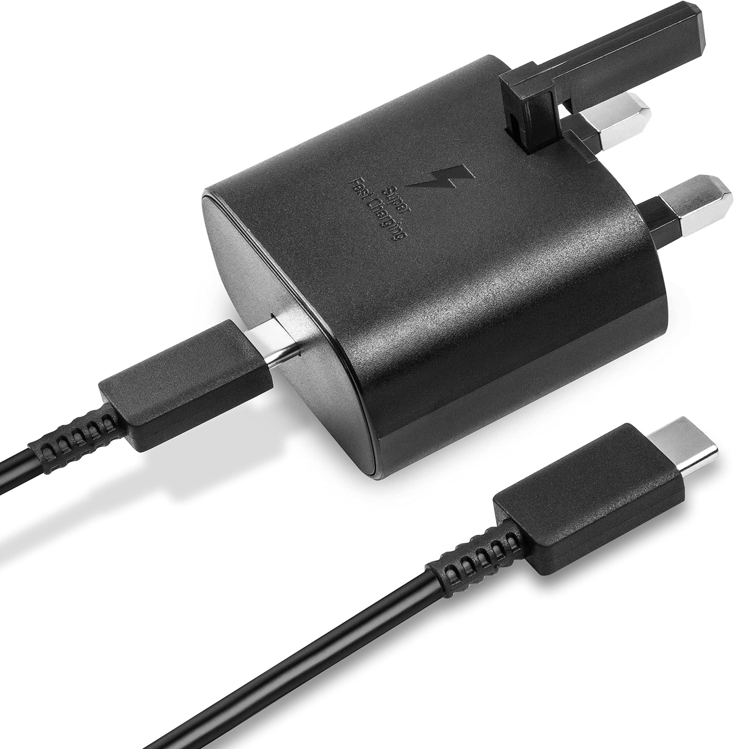25W Samsung Phone Fast Charger Plug With 6 FT USB C Cable Compatible ...