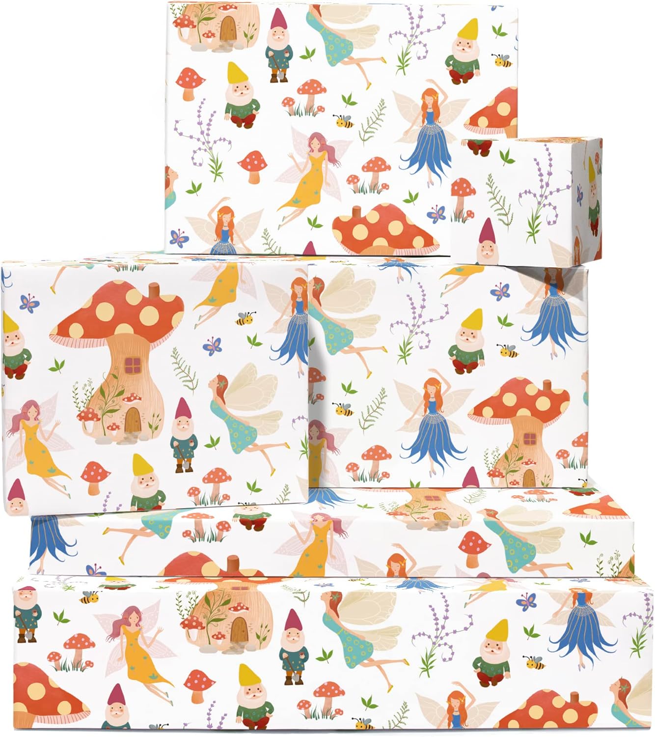 Mushroom Wrapping Paper - 6 Eco Gift Wrap Sheet - All Occasion Wrapping ...
