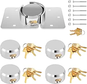 IRONWALLS 2-7/8"/73mm Puck Lock with Hasp and 4pcs Hidden Shackle ...