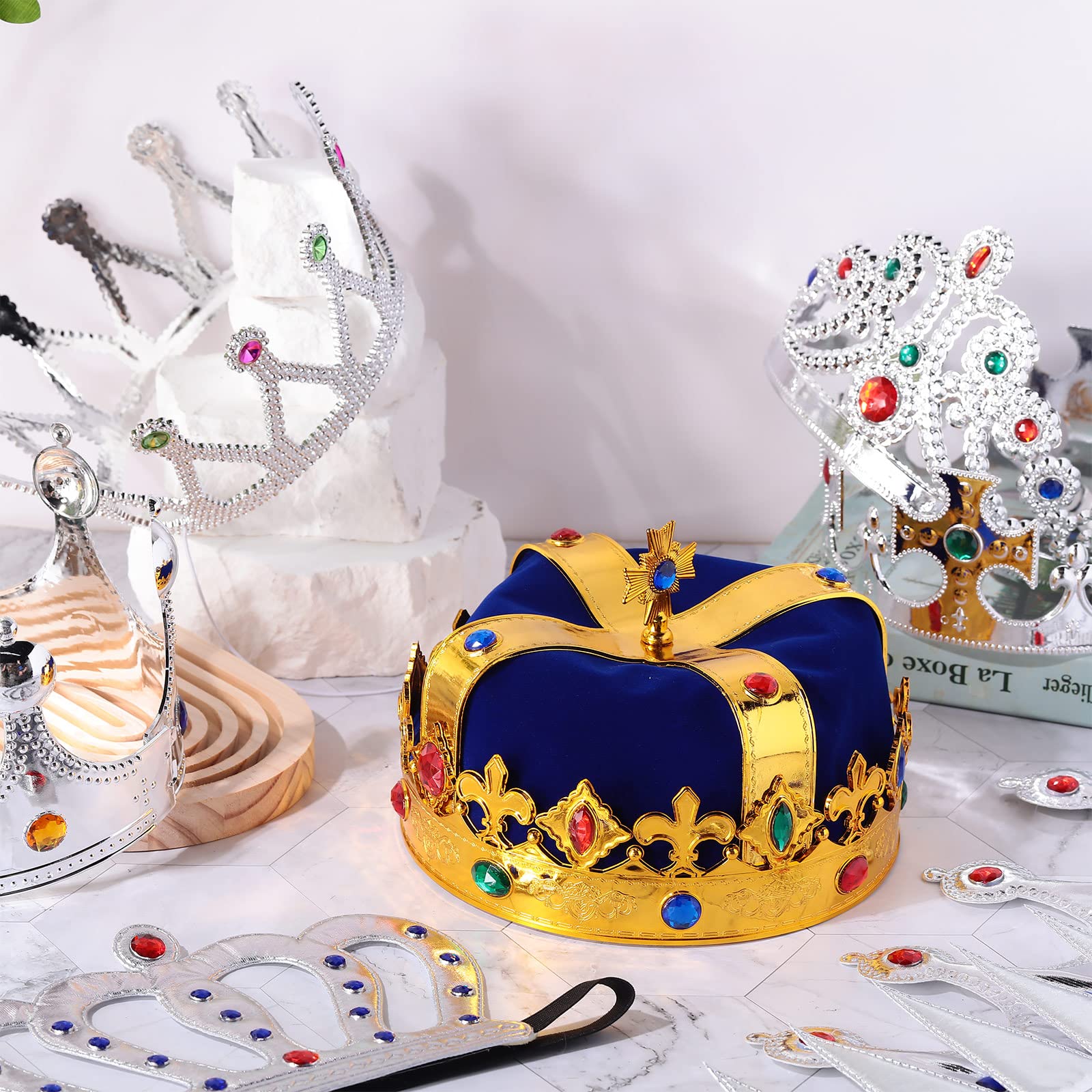 Snapklik.com : Yingzhao 8 Pcs Royal King Crown For Kid Plastic Queen ...