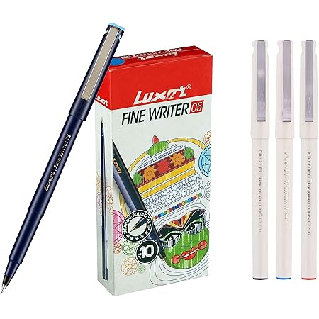 Luxor Fine Writer Tb Color (pack Of 10 Pen) & Pilot Hi-Techpoint 05 ...