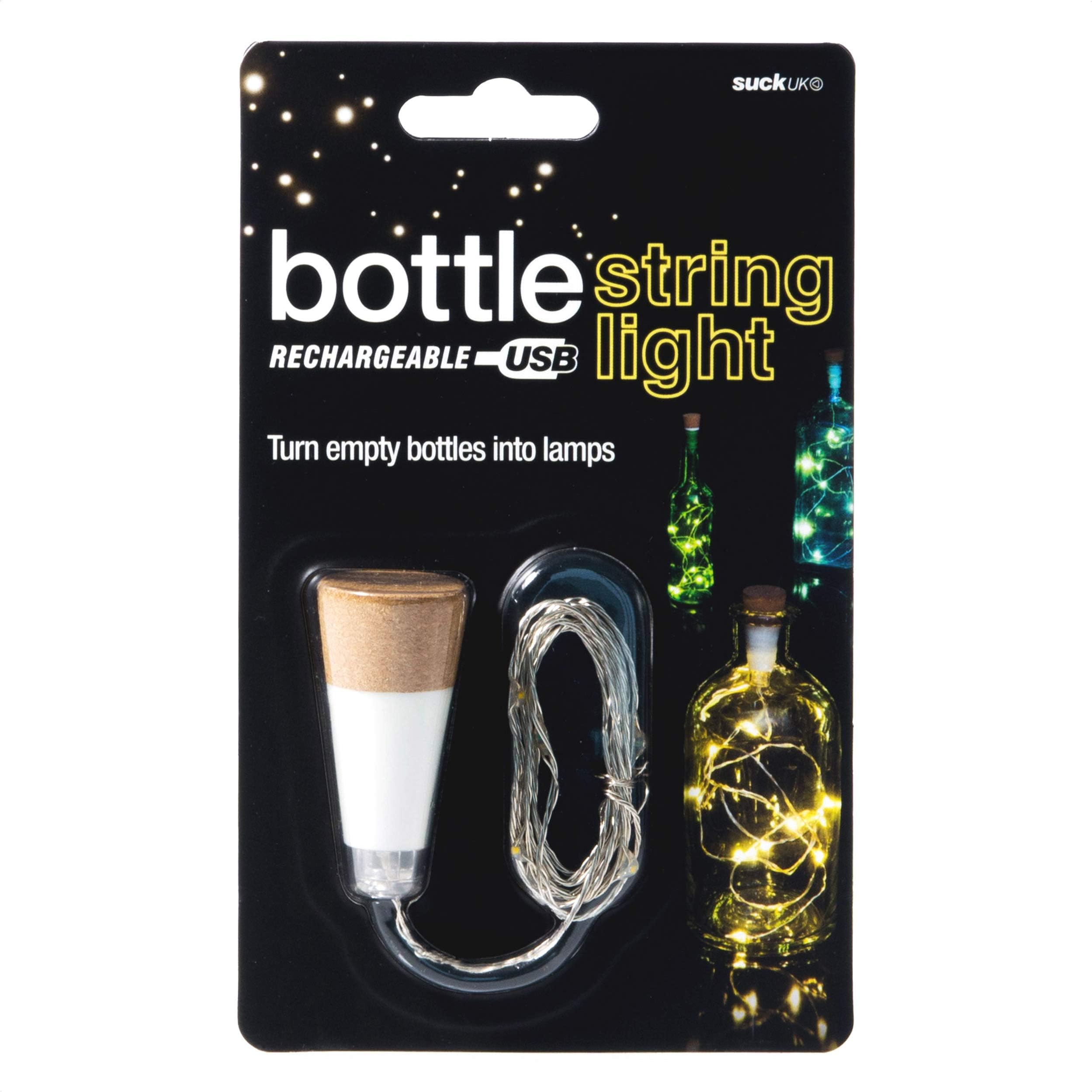 Suck UK Bottle String Light USB Bottle Lights With Cork Bottle Lamp Kit ...