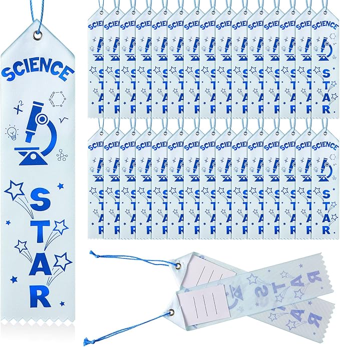 Amazon.com : 50 Pcs Science Star Award Ribbons with Event Card and ...