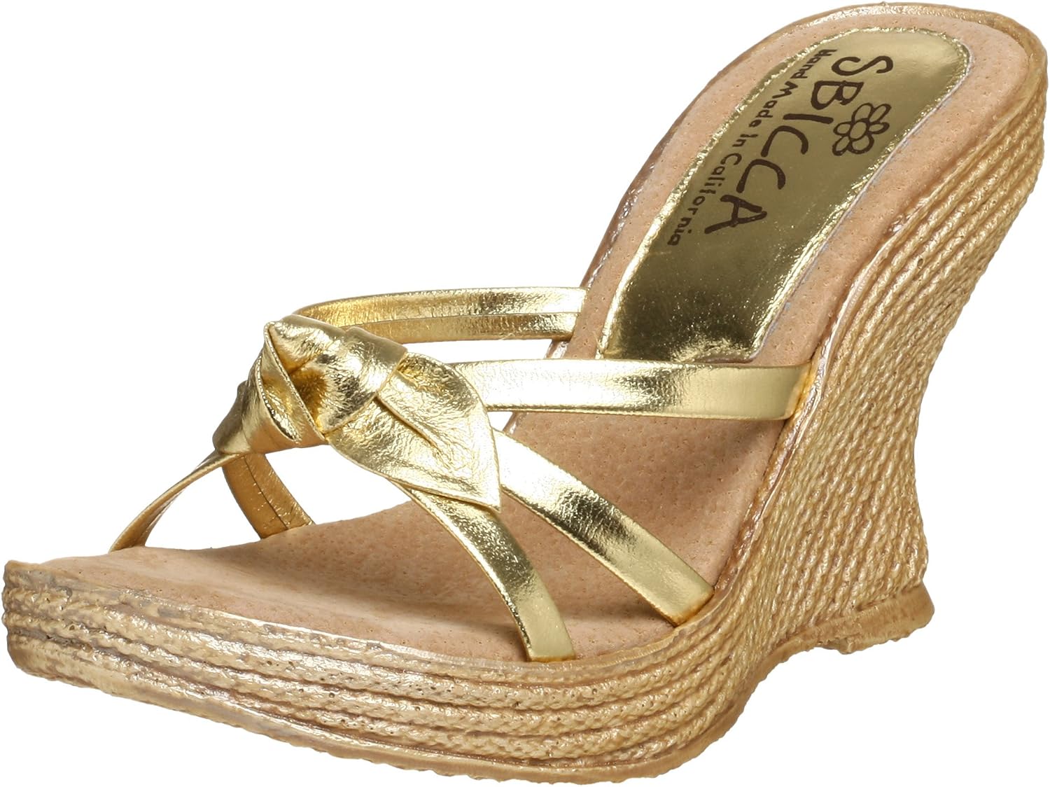 Amazon.com | Sbicca Women's Caroline Wedge Pump,Gold,10 M | Pumps
