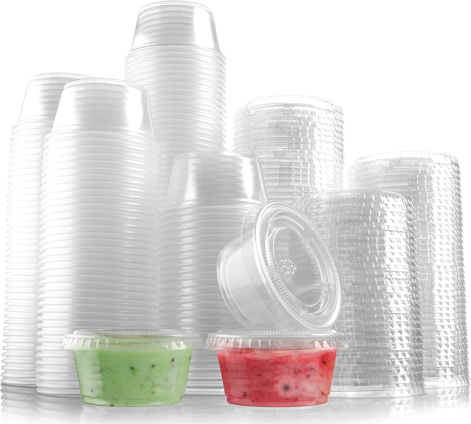 Amazon.com: 300-Pack Plastic Portion Control Cups with Snap-On Lids 2 ...
