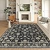 Amazon.com: Hazo Haus Black Farmhouse Washable 8x10 Rugs for Living ...