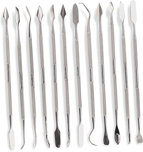 Amazon.com: Premium Wax Carving Tools Set – 12 Pcs Stainless Steel Wax & Clay Sculpting Tools ...