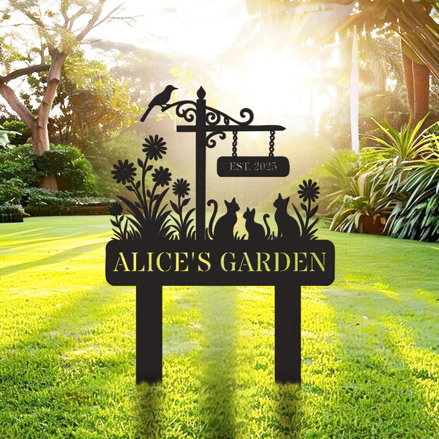 Amazon.com: Personalized Garden Signs | Yard Decorations Outdoor ...