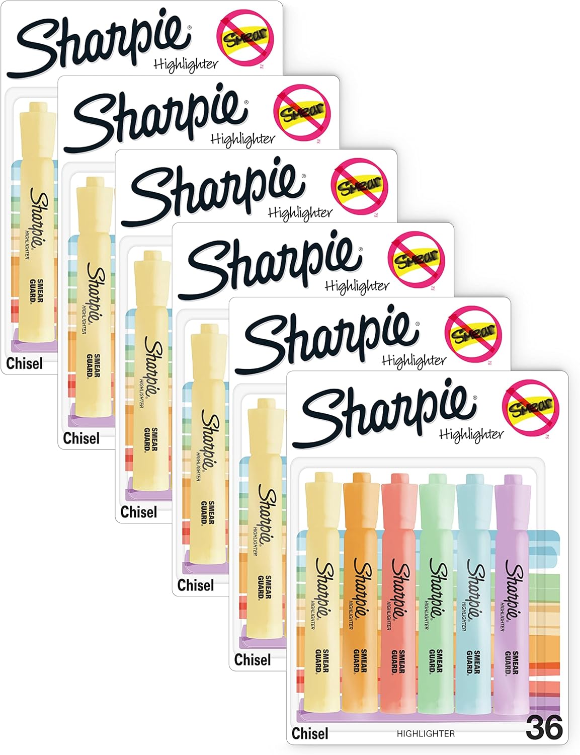 Amazon.com : SHARPIE Tank Highlighters, Mild Pastel Colors, Assorted ...