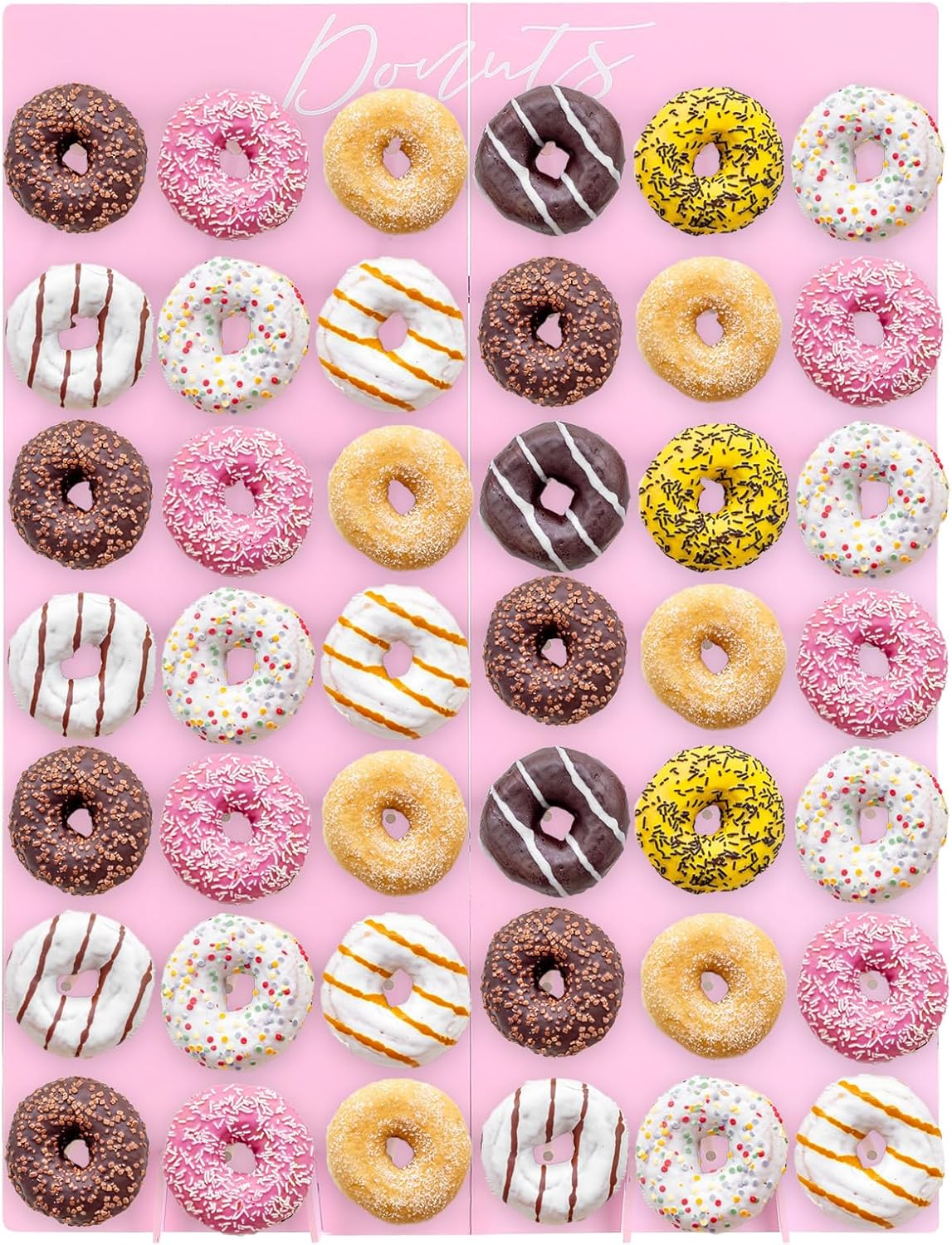 Amazon.com: Suzile Large Donut Display Stand 42 Donuts Wood Wall Donut ...