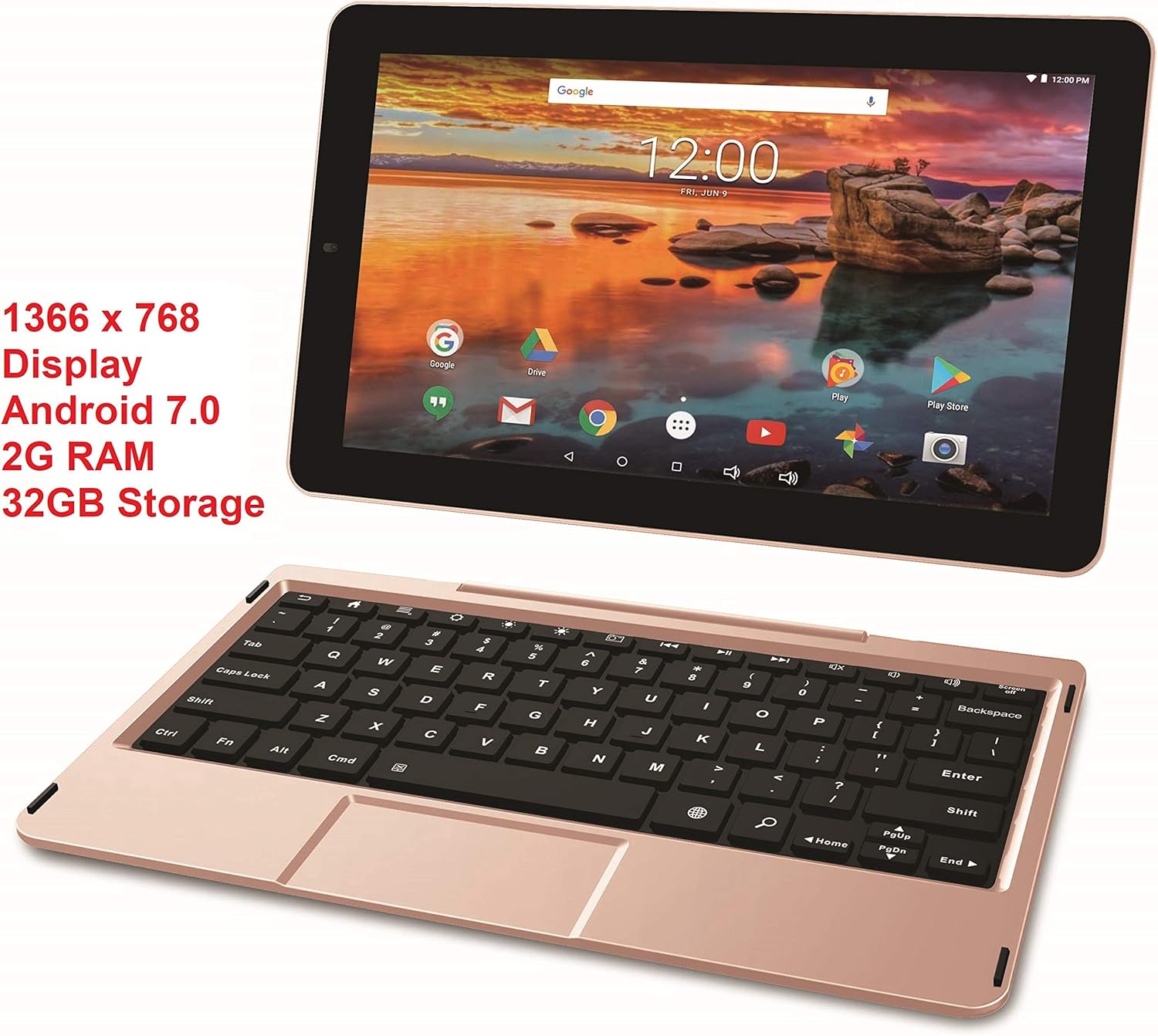 RCA Maven Pro 11.6" Android 7.0 with Detachable Keyboard 1366 x 768 ISP ...