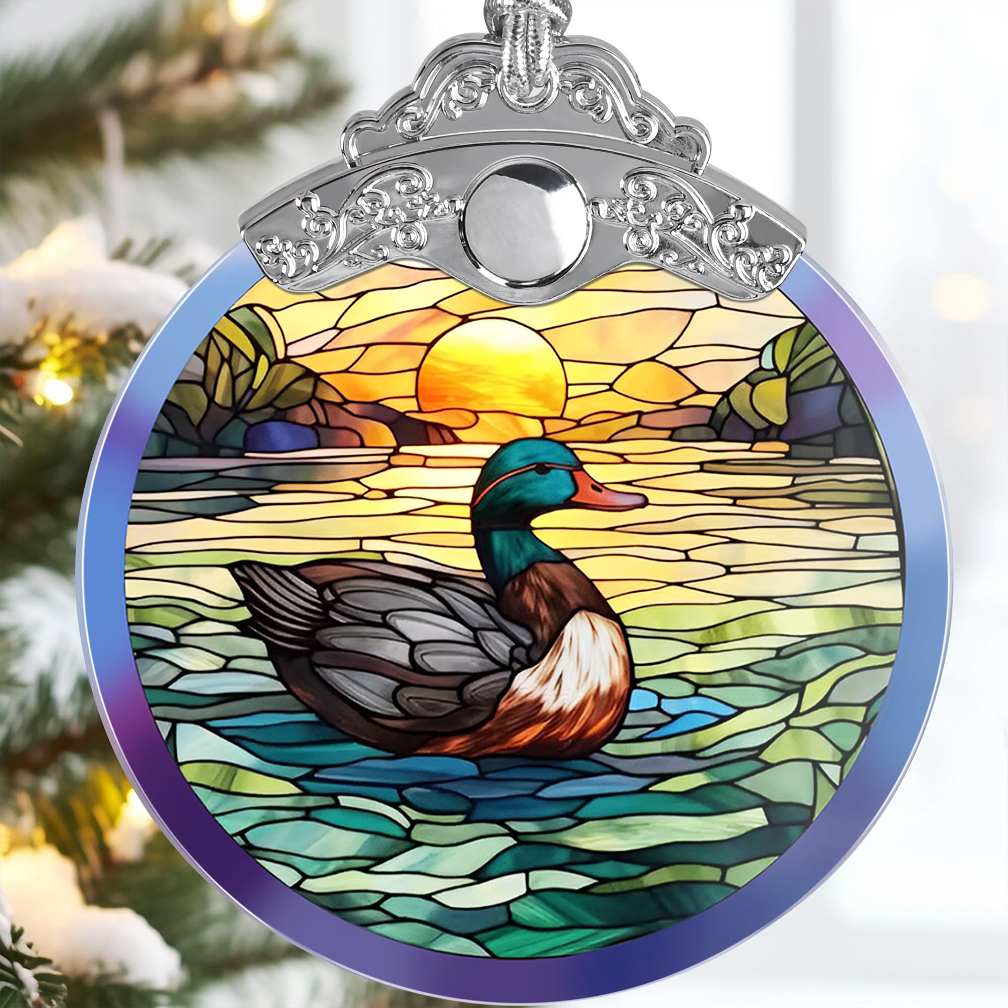Amazon.com: Duck Christmas Ornament - Jocidea Duck Hanging Ornament ...