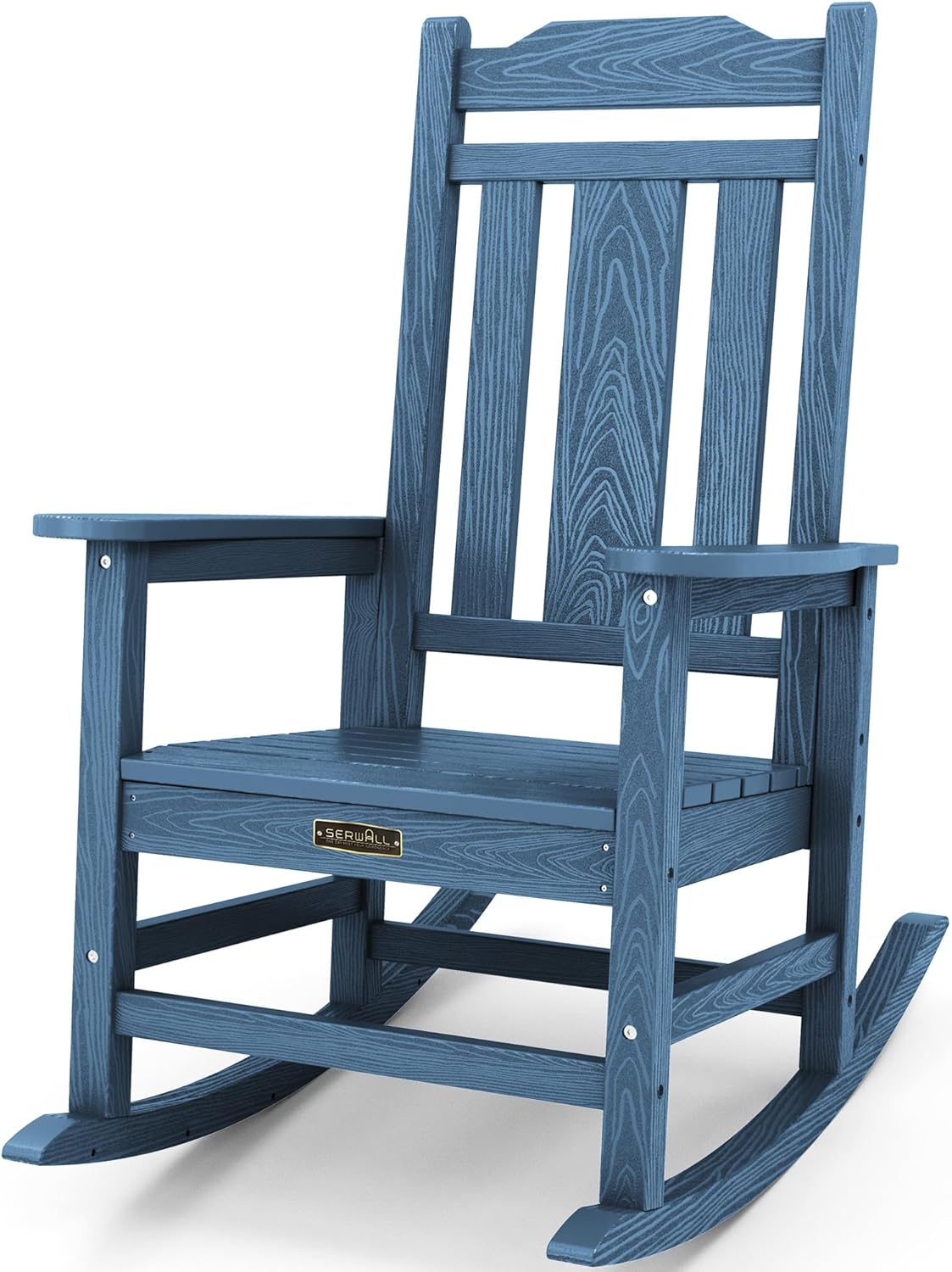 Amazon.com : SERWALL Outdoor Rocking Chair, HDPE Poly Rocking Chair for ...