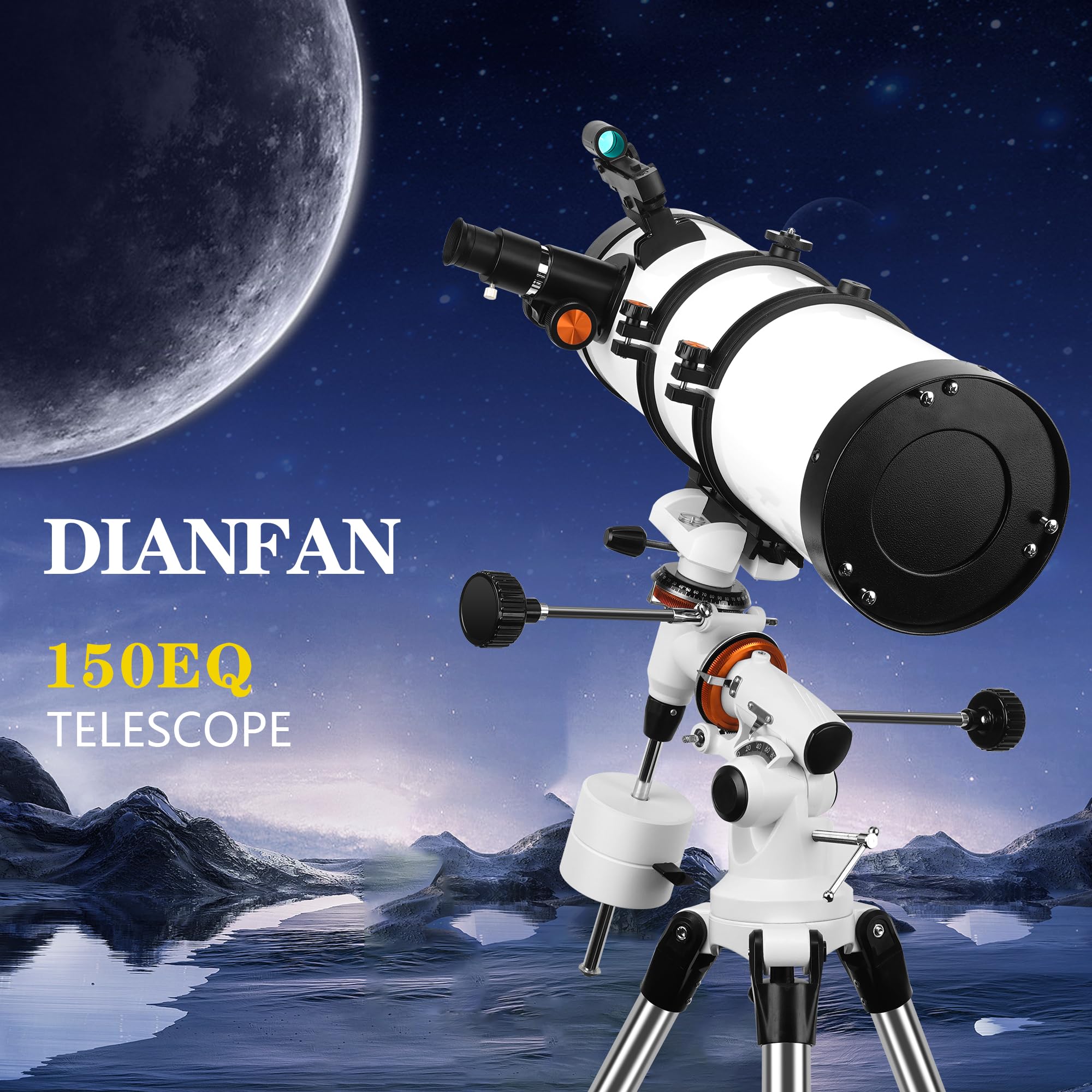 Telescope,150EQ Reflector Telescopes for Adults Astronomy,Manual ...