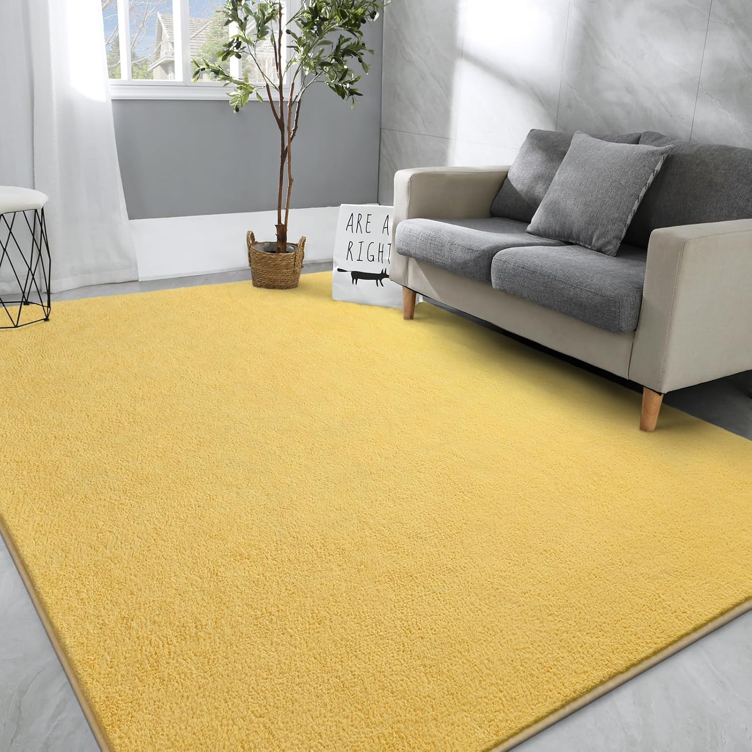 Amazon.com: Hutha Large Area Rugs for Bedroom Living Room, 6x9 Yellow ...