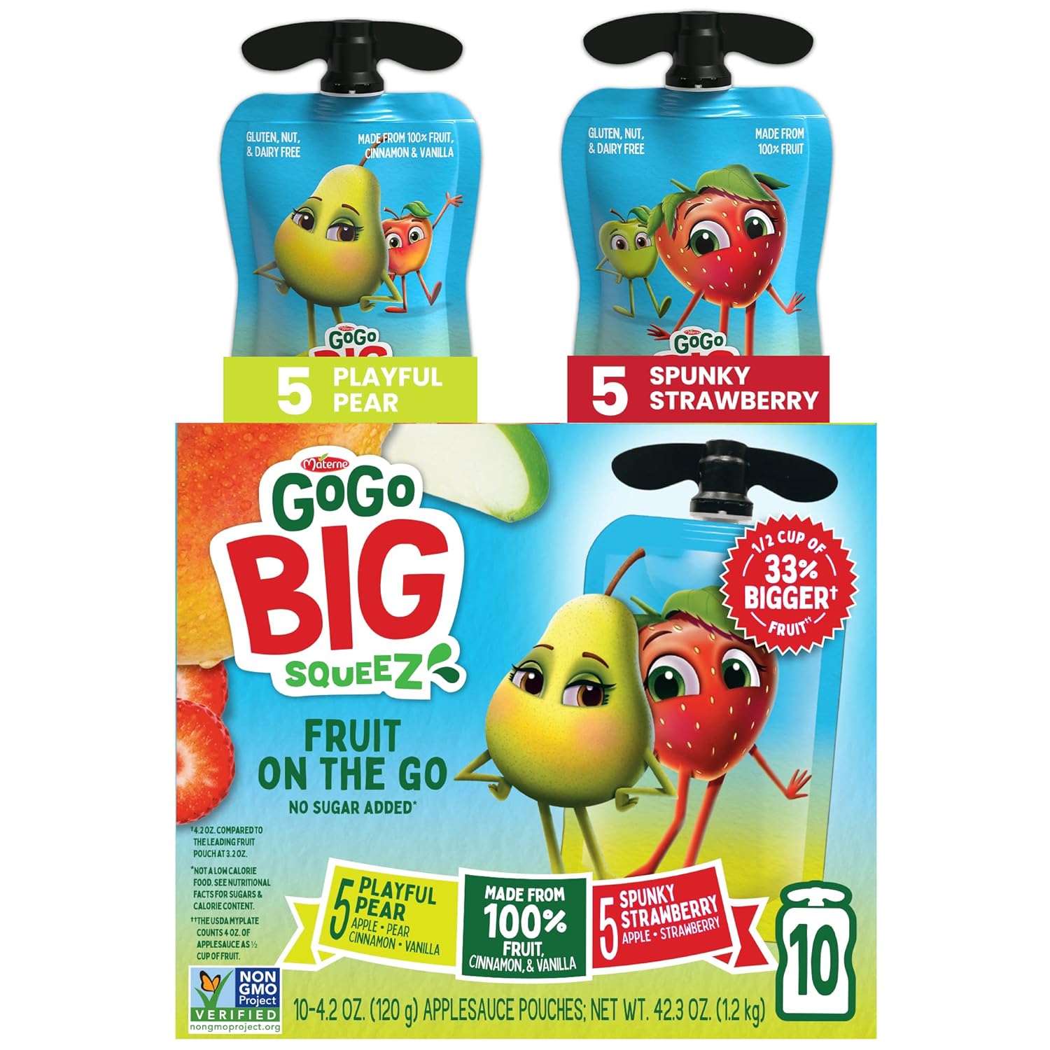 Amazon.com: GoGo SqueeZ Big Variety Pack (Apple Strawberry/Pear ...