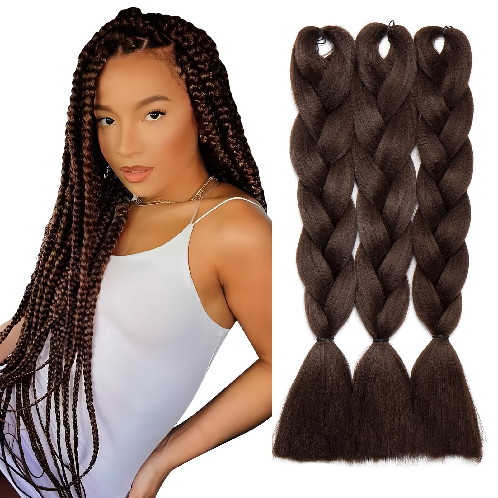 Ombre Vlechten Aiyee 4 Kleuren Mix Vlechten Haar Roze Paars Blauw