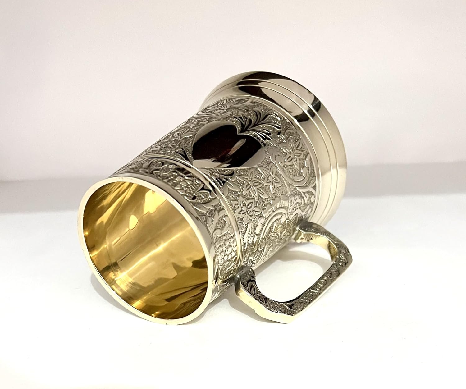 Amazon.com | Morcomart Brass Beer Mug - Handmade Brass Engraved Tankard ...