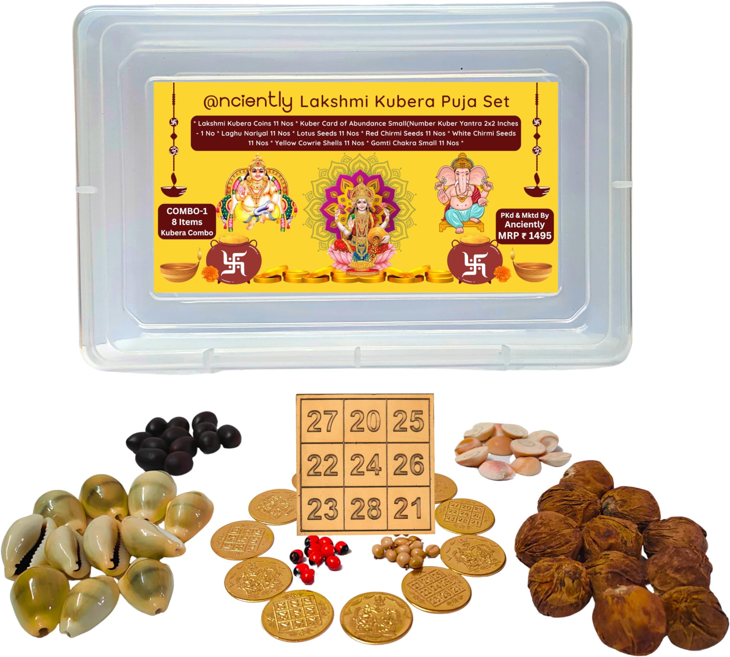 Sri Yagnaa - Lakshmi Pooja Set - Laxmi Pooja Kit - Laxmi Pooja Items ...