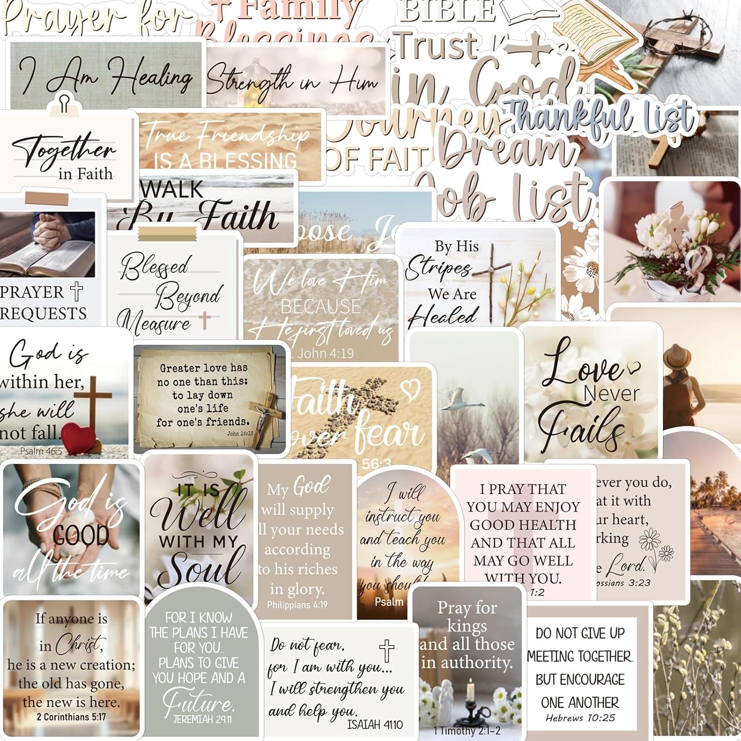 Amazon.com: Vemfare Prayer Board Stickers Supplies - 50 Pcs Vision ...