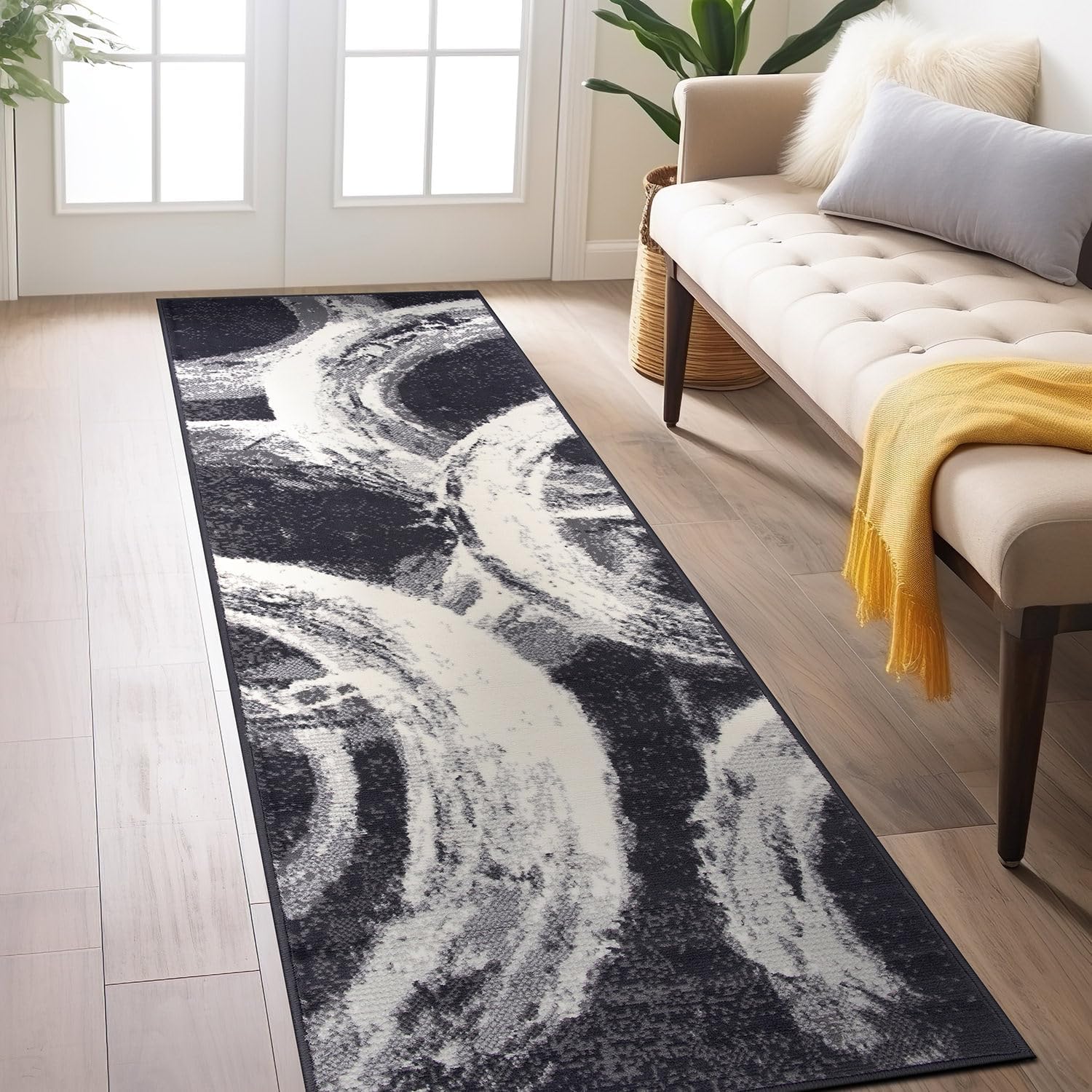 Amazon.com: Rugshop Contemporary Bohemian Soft Runner Rug 2'x7' Dark ...