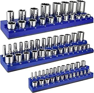 Amazon.com: ALOANES 73-Slot Magnetic Socket Organizer, 3PC Socket ...
