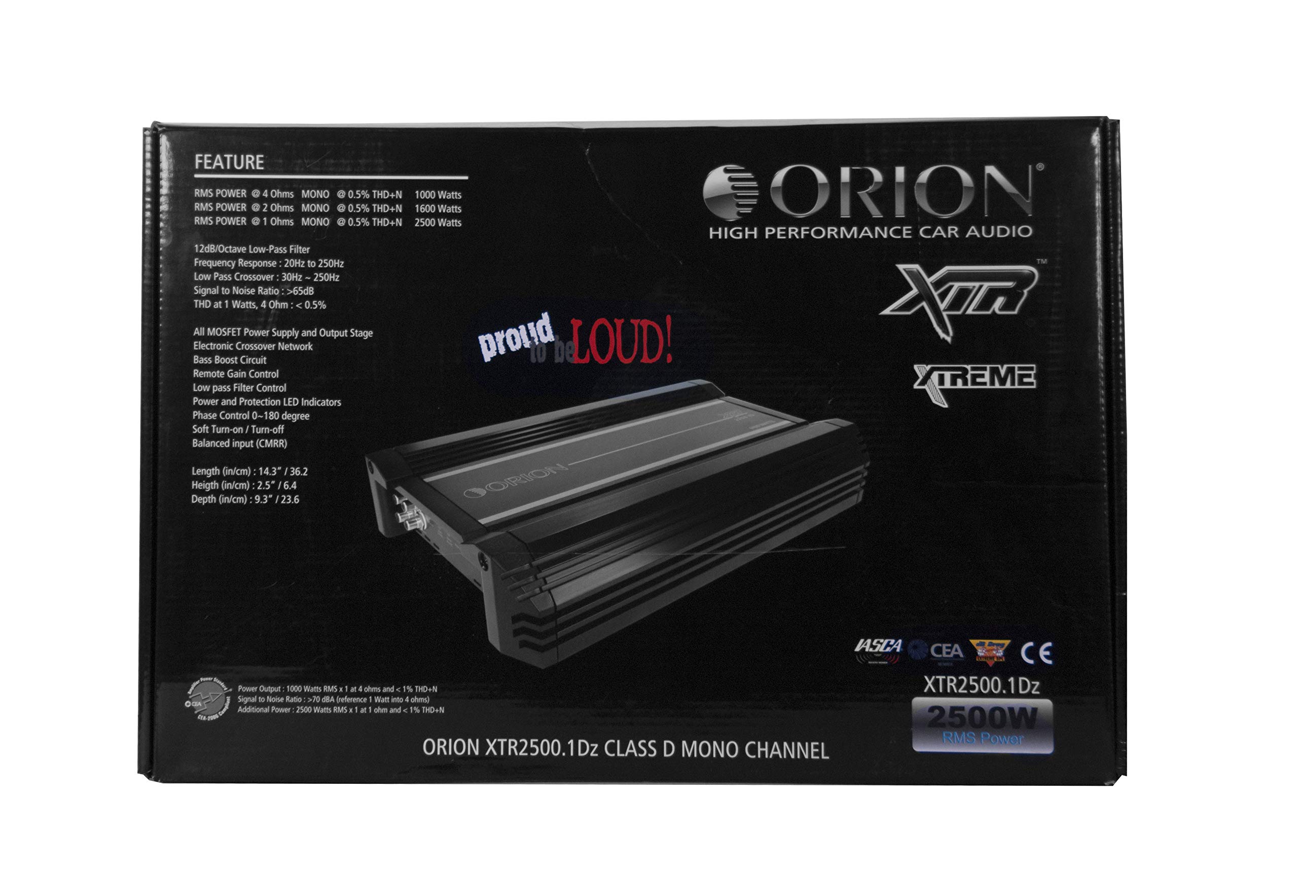 Snapklik.com : Orion XTR Series XTR25001DZ High Power Monoblock Class-D ...