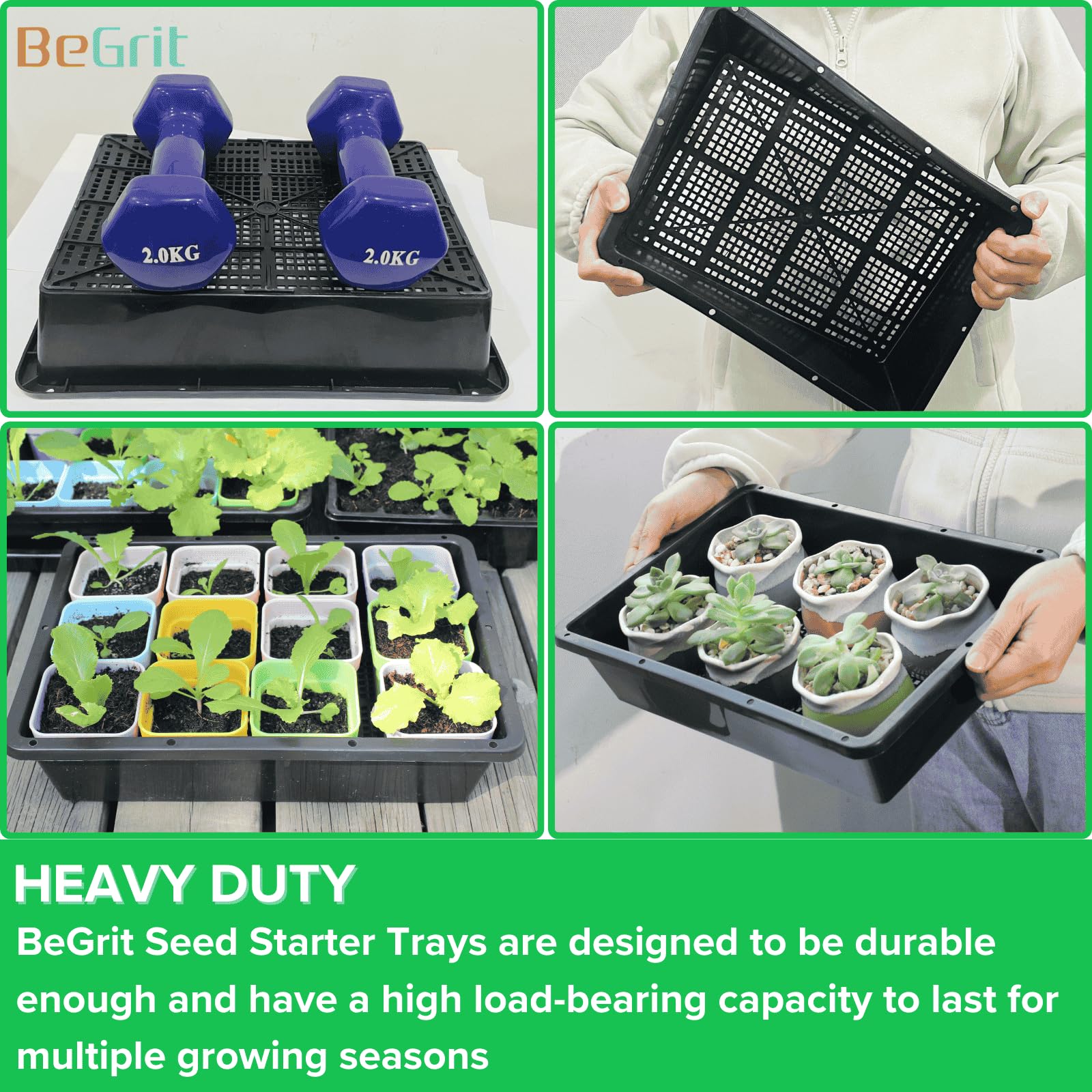 Snapklik.com : BeGrit Soil Blocking Trays 125x9 Inch Mesh Bottom 5 Pack ...