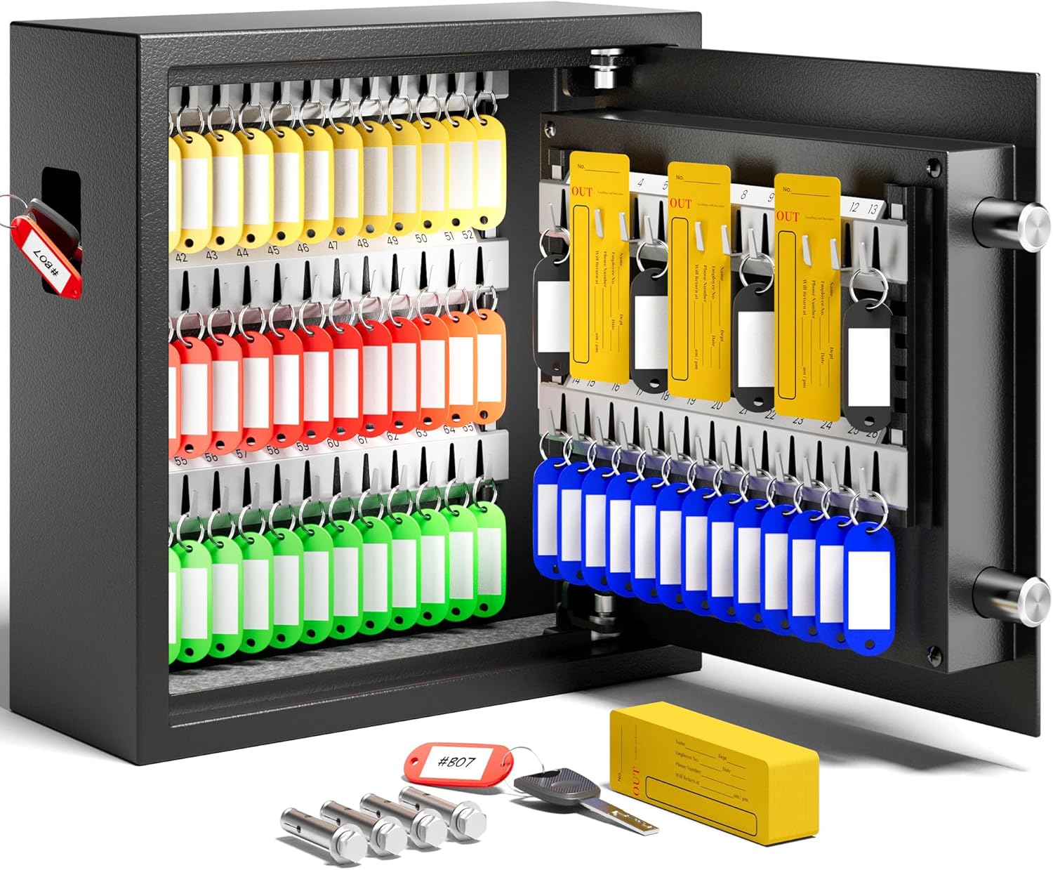 KomnerBatl 65 Keys Electronic key Lock Box with Deposit Key Slot & LED ...