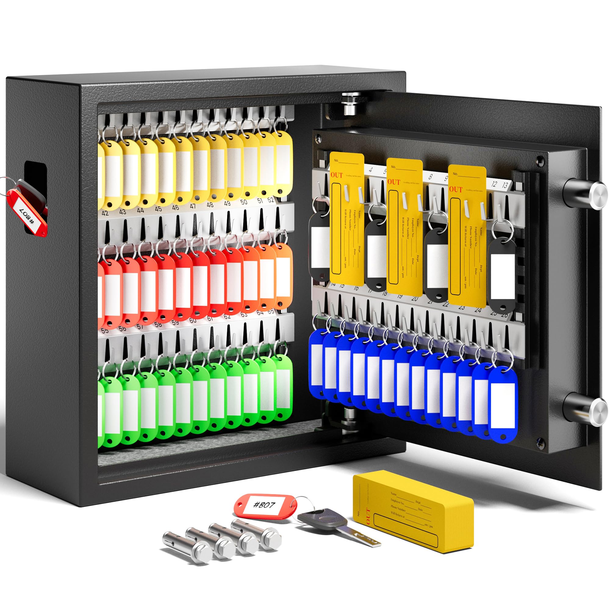 KomnerBatl 65 Keys Electronic Key Lock Box with Deposit Key Slot & LED ...