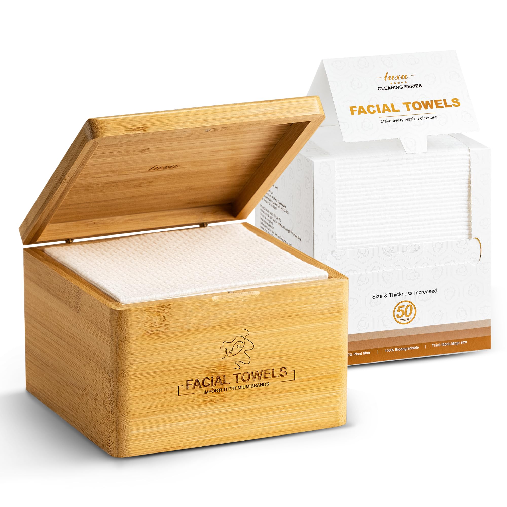 Amazon.com: Disposable Face Towel,Biodegradable Facial Towels,Extra ...
