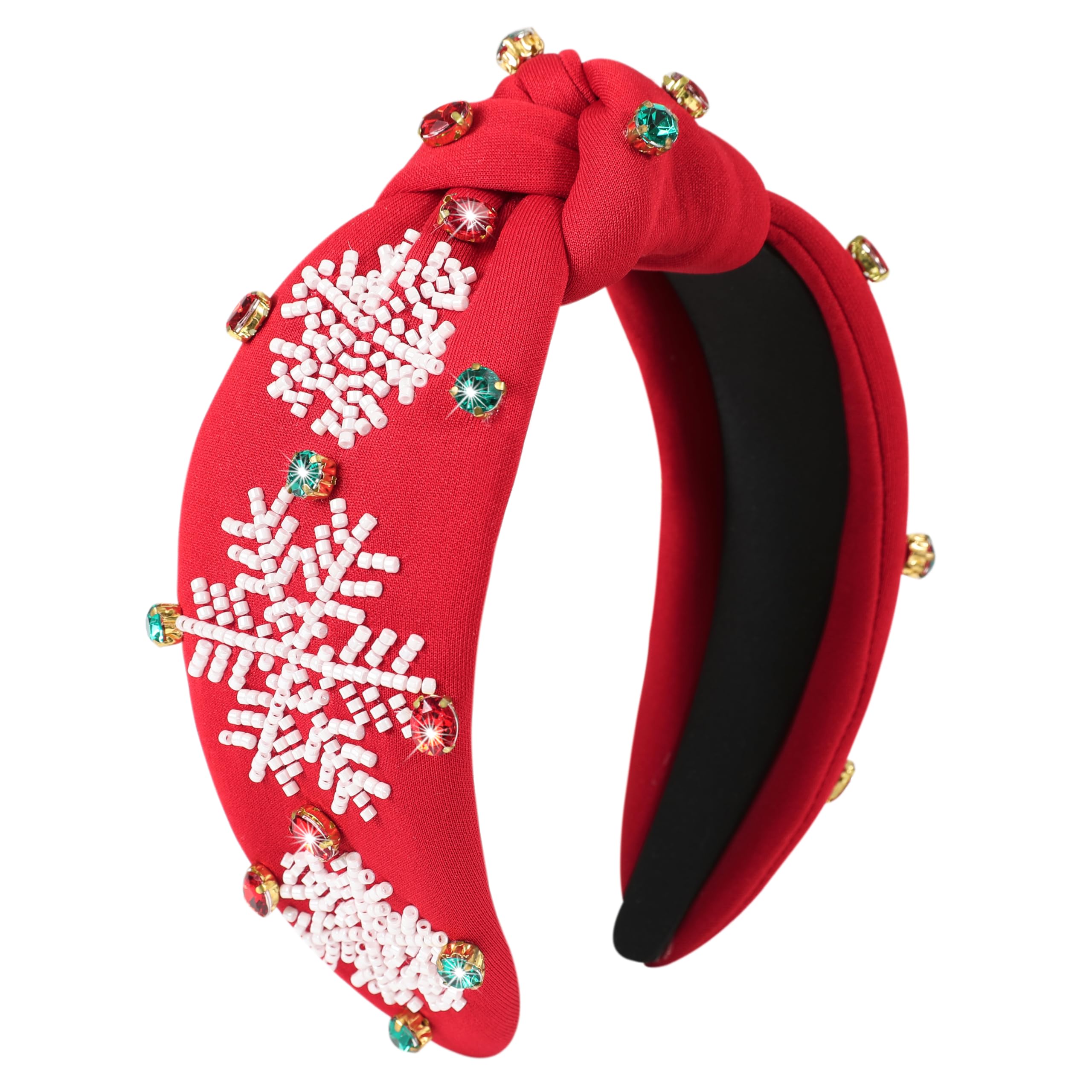 Amazon.com : Gmmidea Christmas Snowflake Headbands for Women Wide Top ...